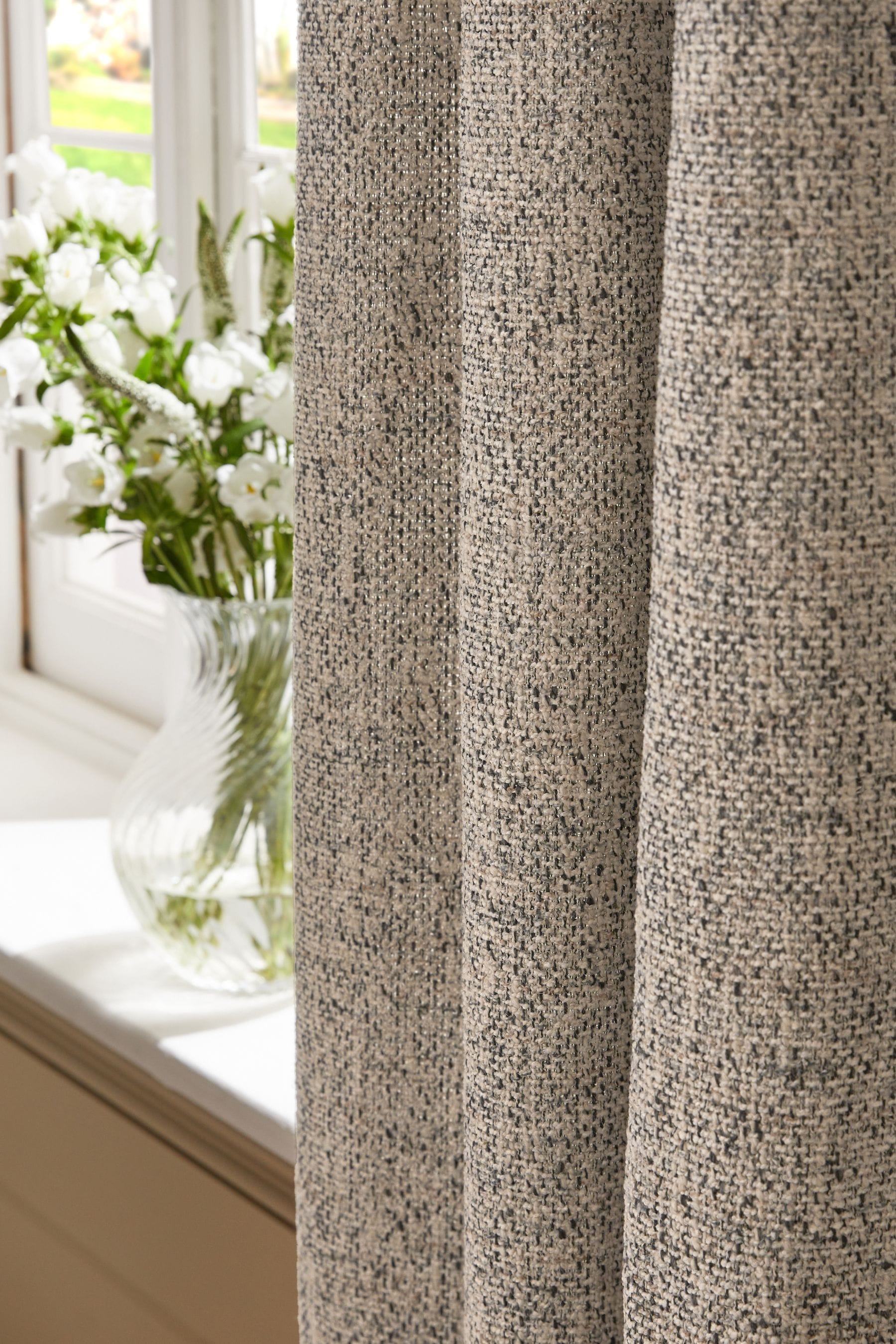 Buy Natural Bobble Texture Super Thermal Eyelet Curtains from the Next ...