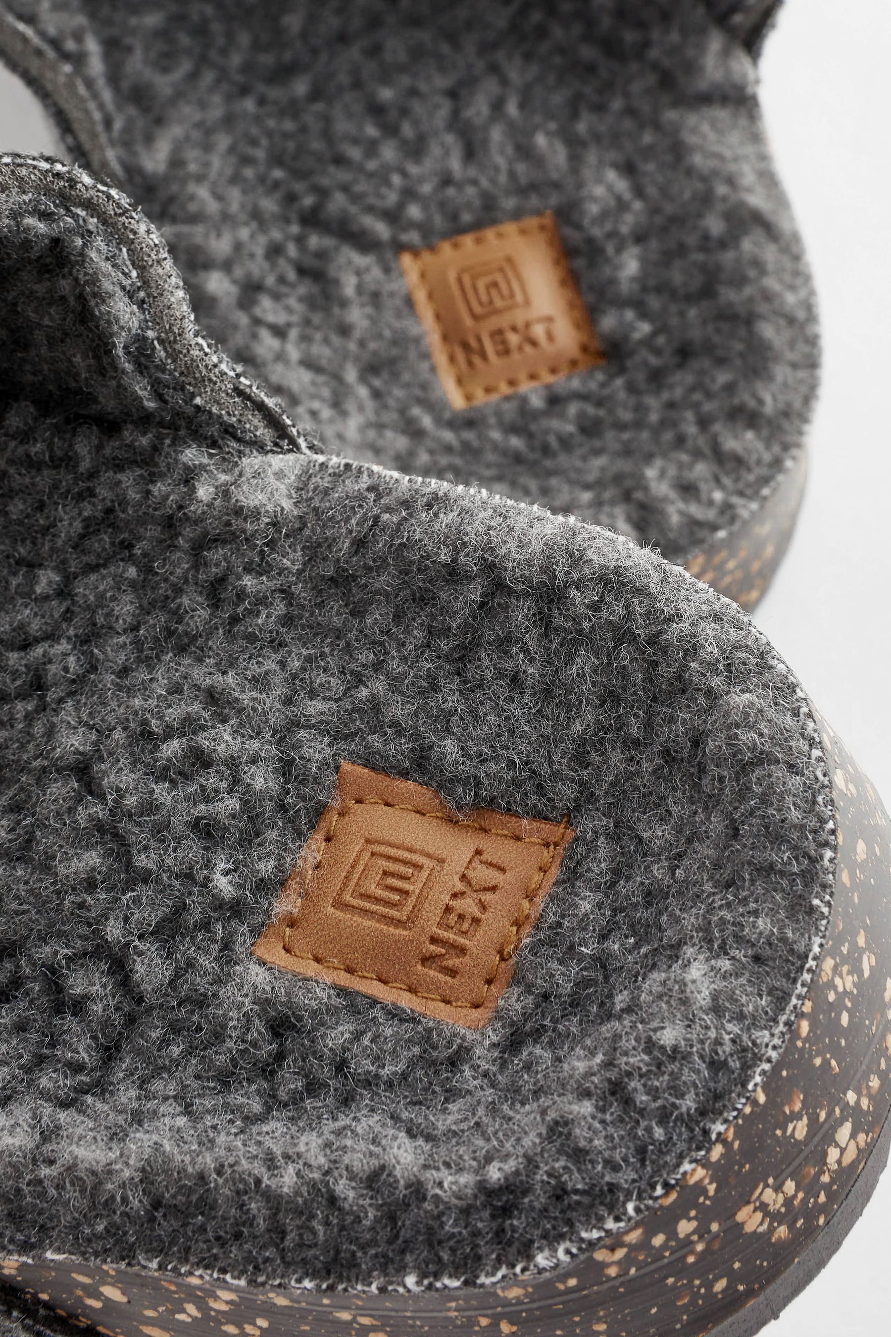 Buy Grey Felt Buckle Mule Slippers from the Next UK online shop