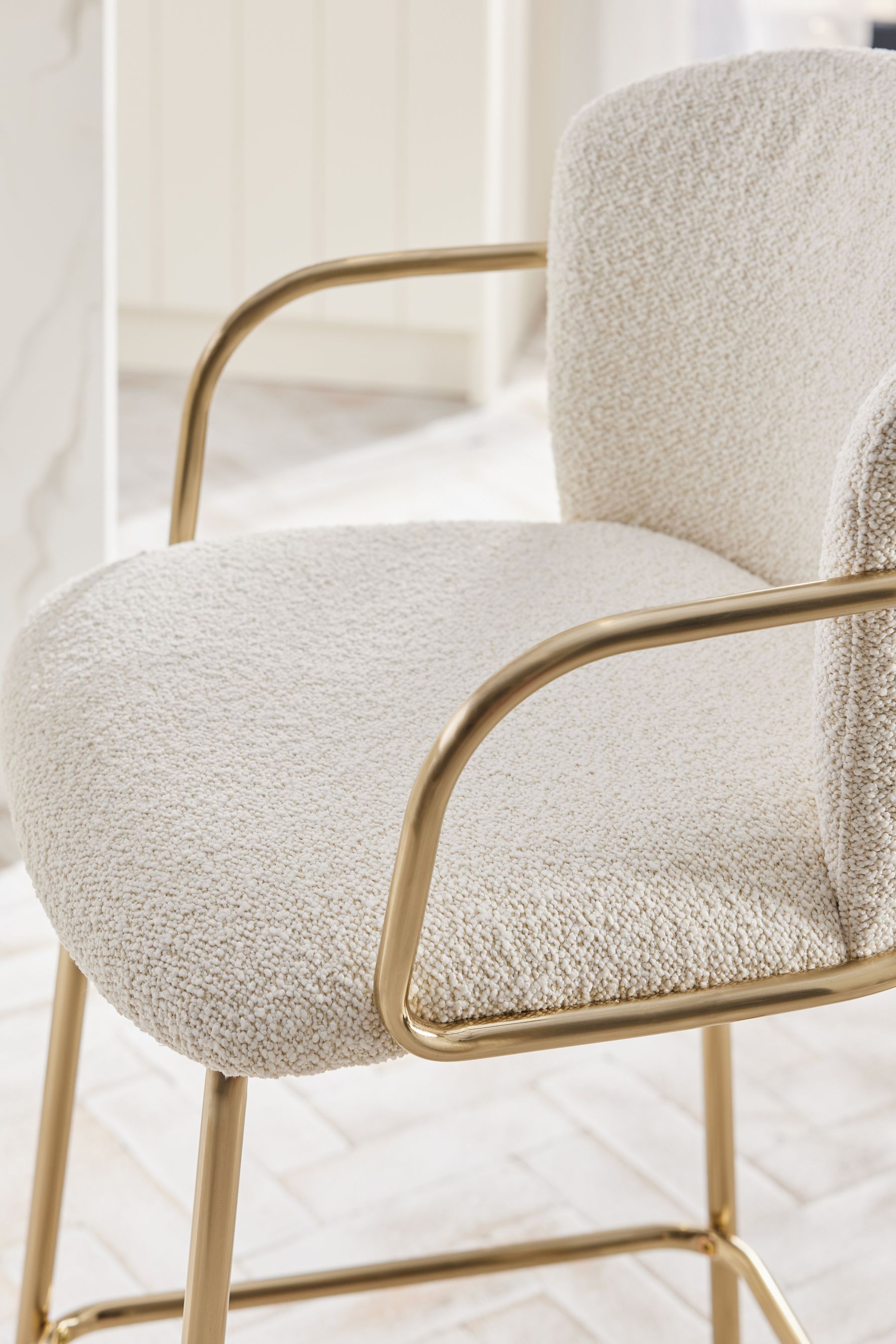 Buy Casual Boucle Oyster Hugh Bar Stool from the Next UK online shop