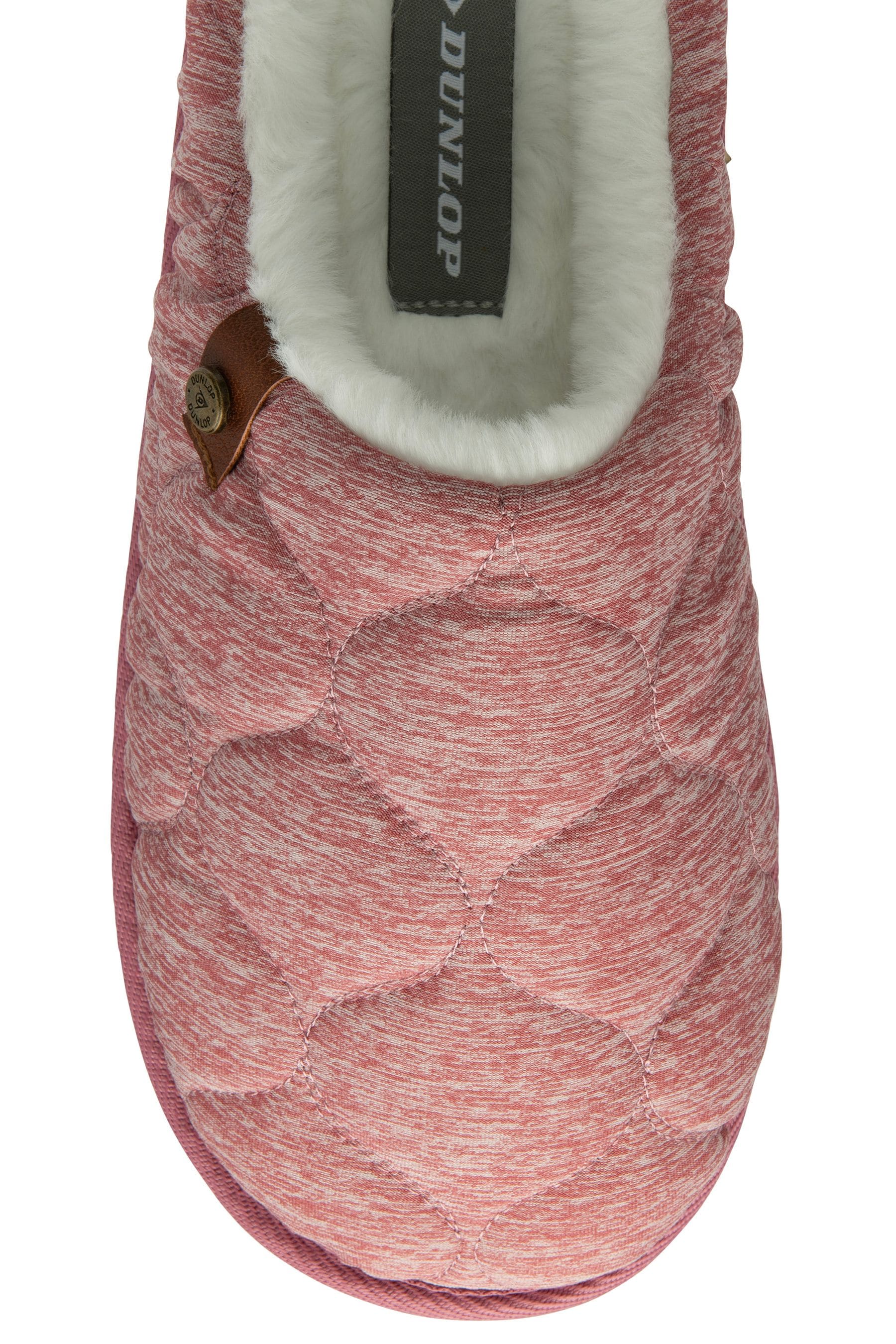 Buy Dunlop Pink Ladies Closed Toe Quilted Mule Slippers from the Next ...