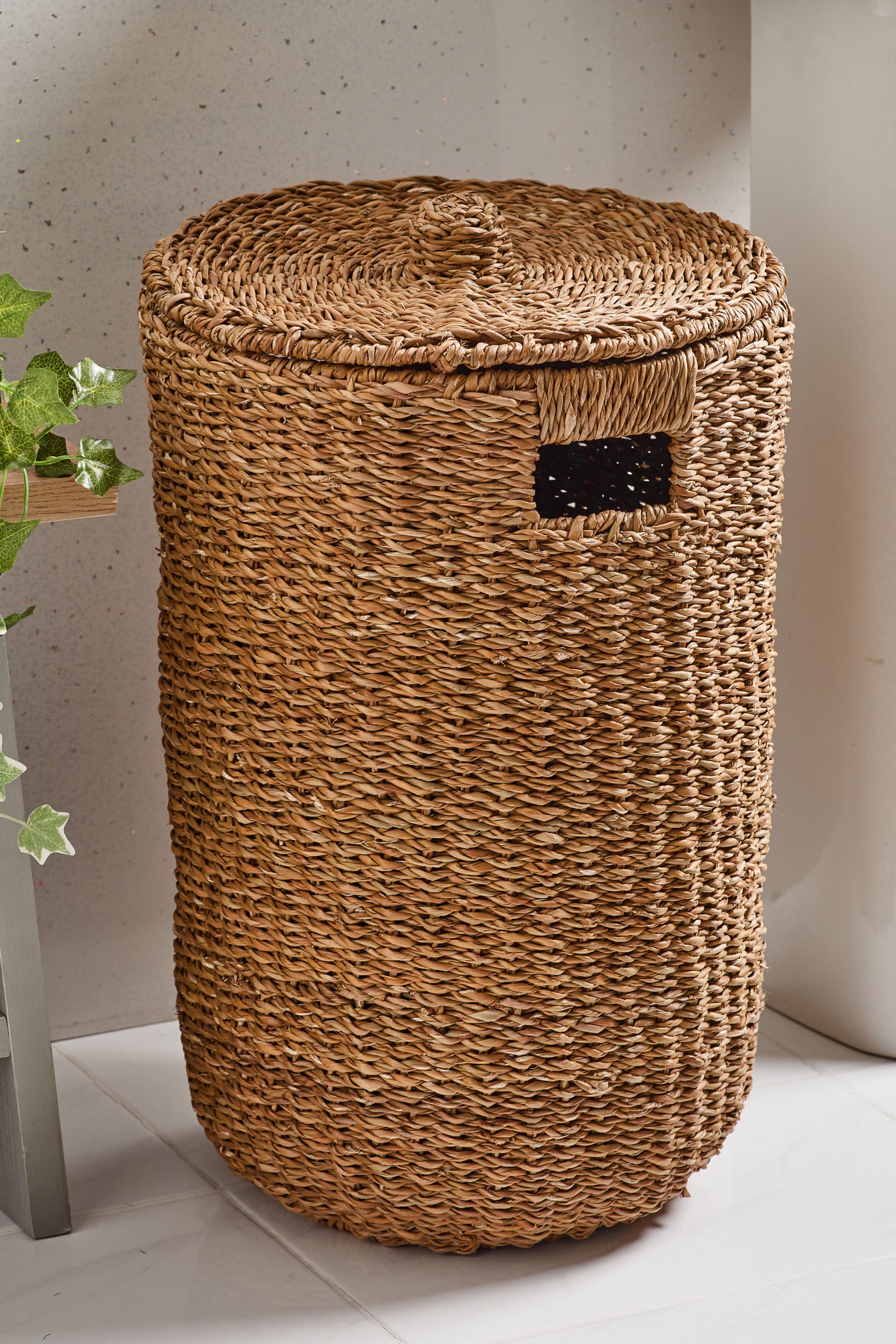Buy Dark Natural Seagrass Laundry Basket from the Next UK online shop