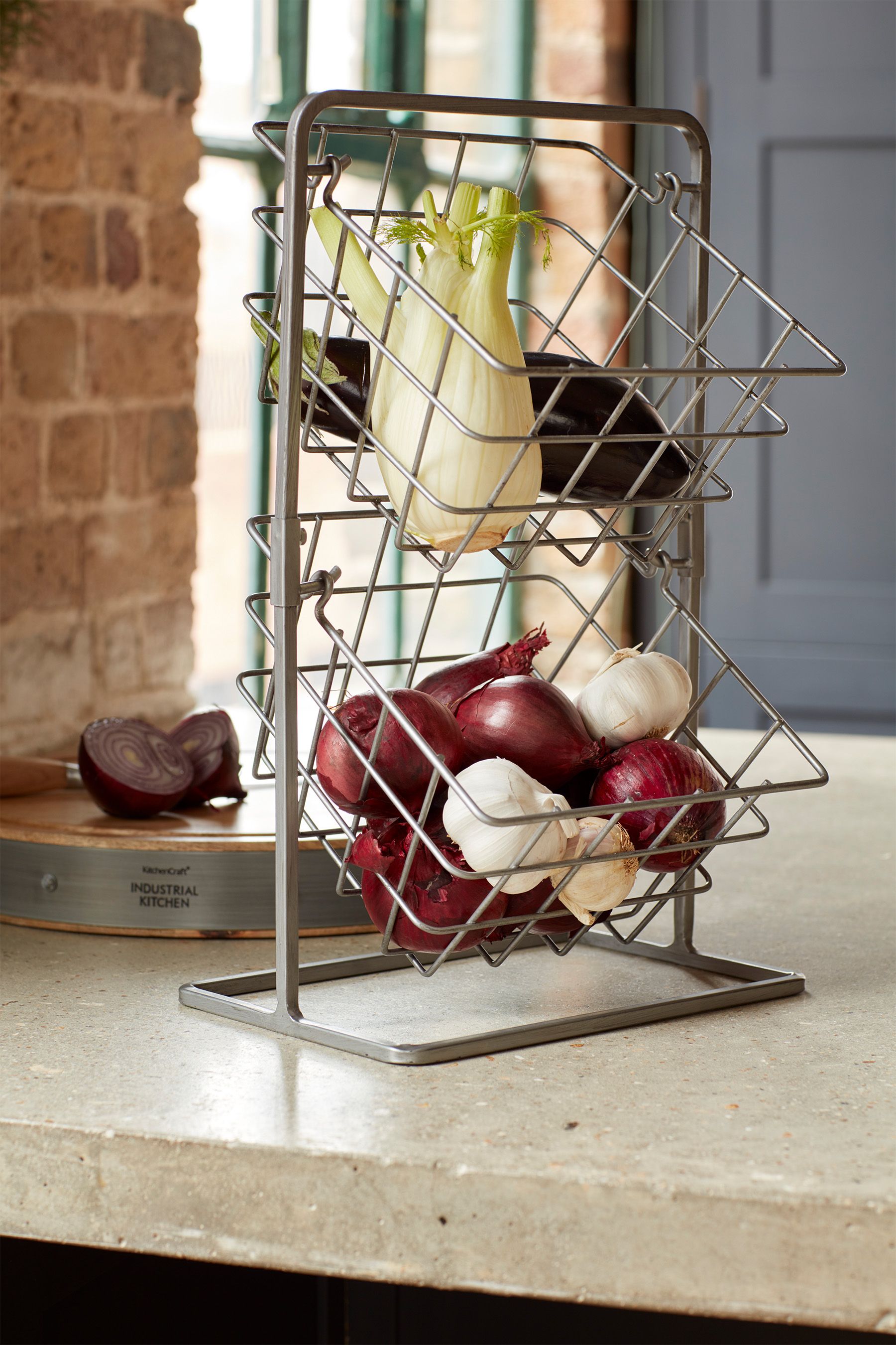 Buy Industrial Kitchen 2 Tier Storage Basket from Next Ireland