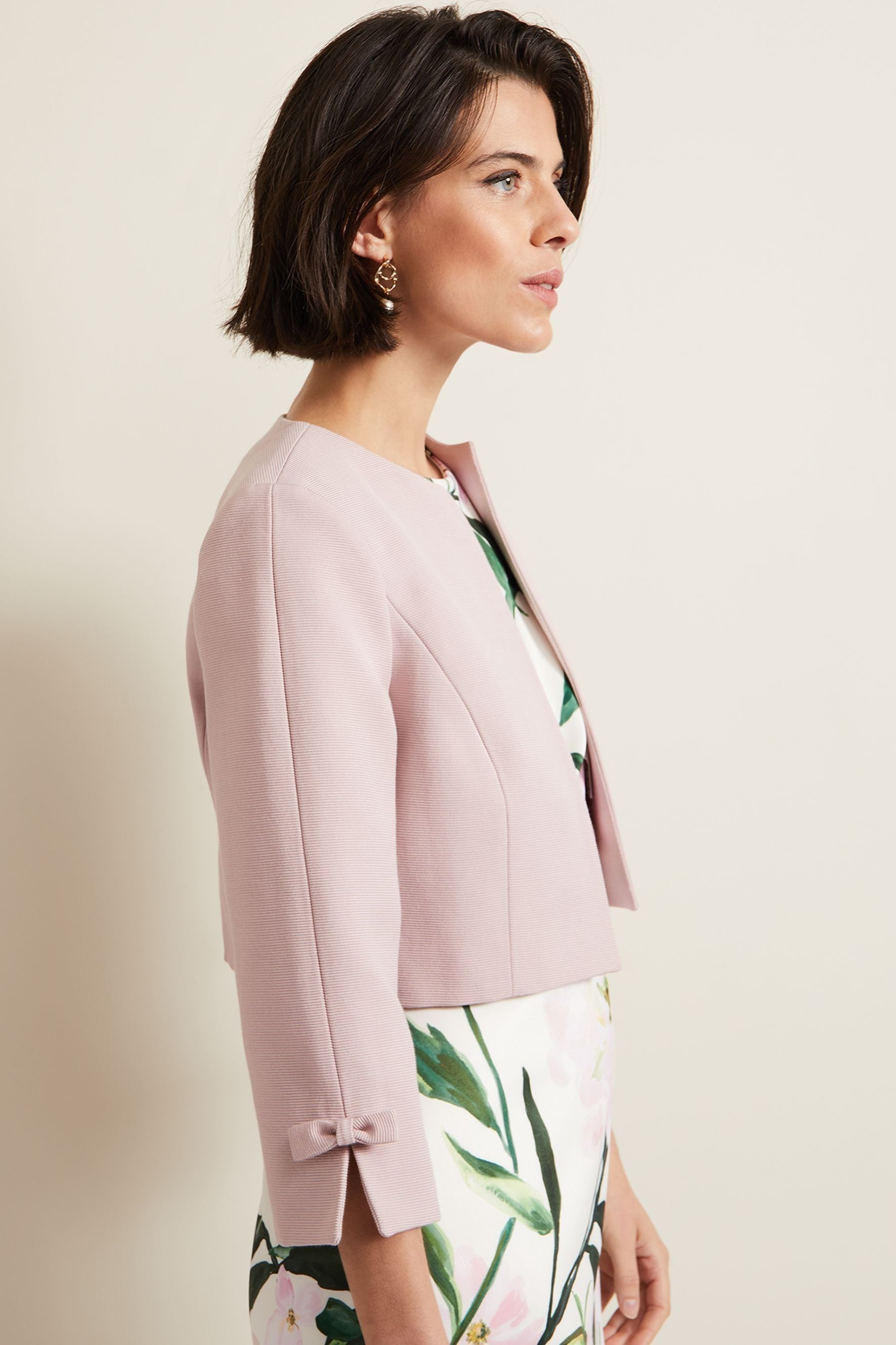 Buy Phase Eight Pink Zoelle Bow Jacket from the Next UK online shop