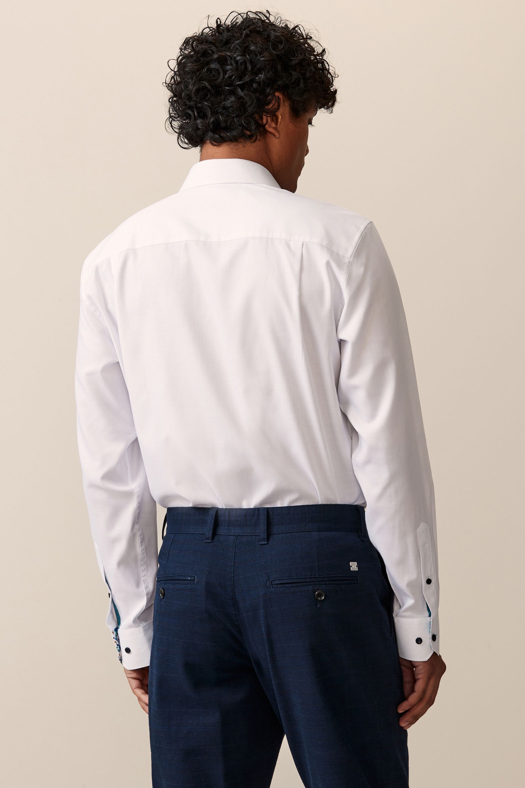 Buy White Single Cuff Trimmed Formal Shirt from the Next UK online shop