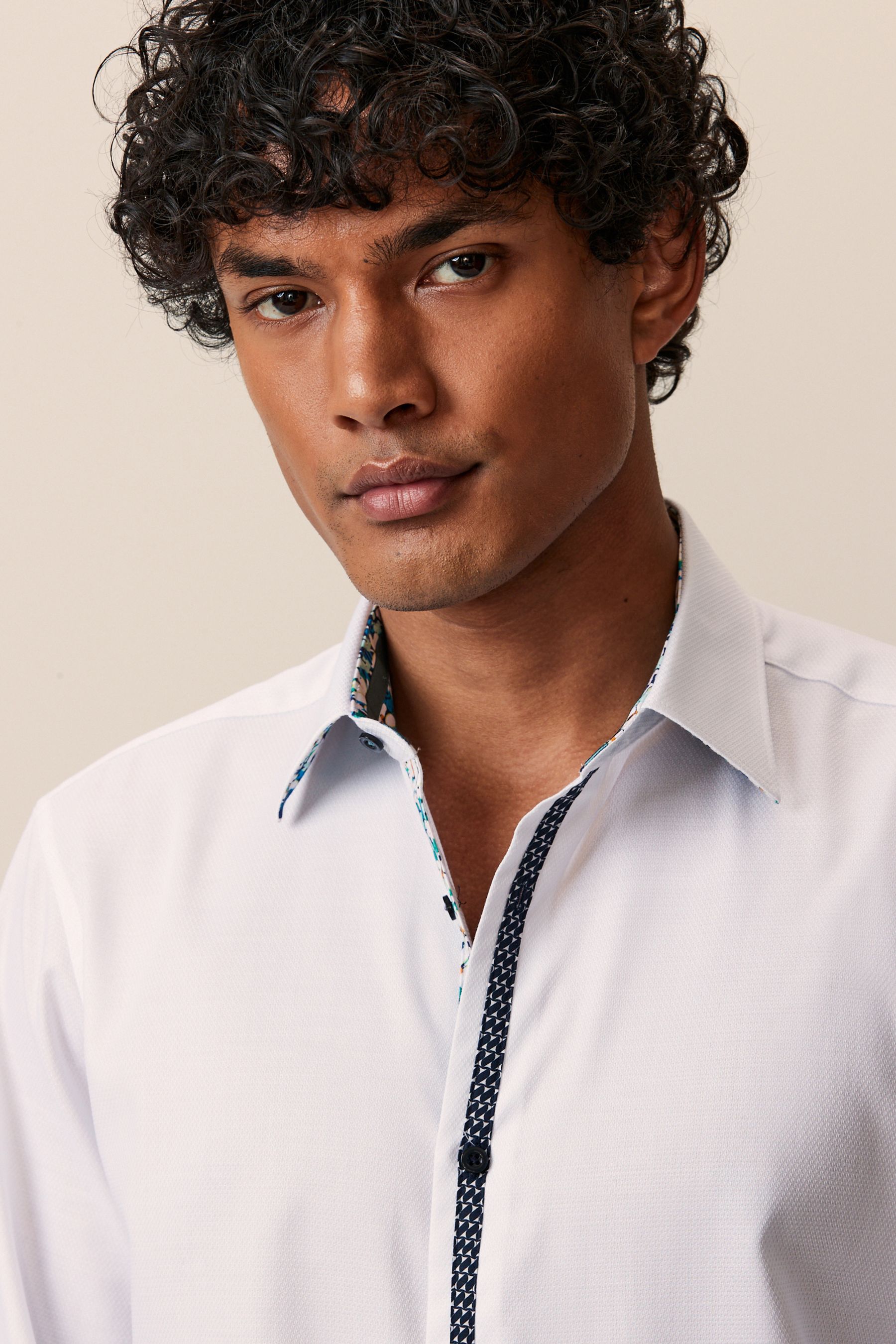 Buy White Single Cuff Trimmed Formal Shirt from the Next UK online shop