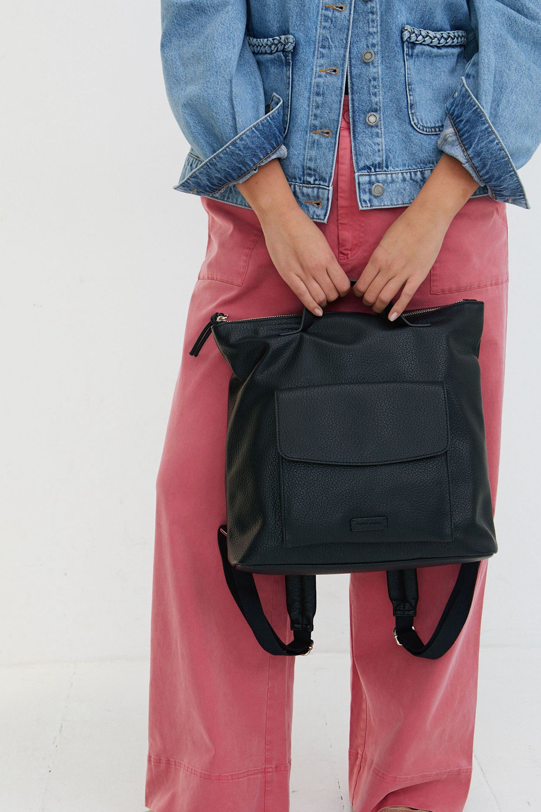 Buy Oliver Bonas Jackie Slouch Black Backpack from the Next UK online shop