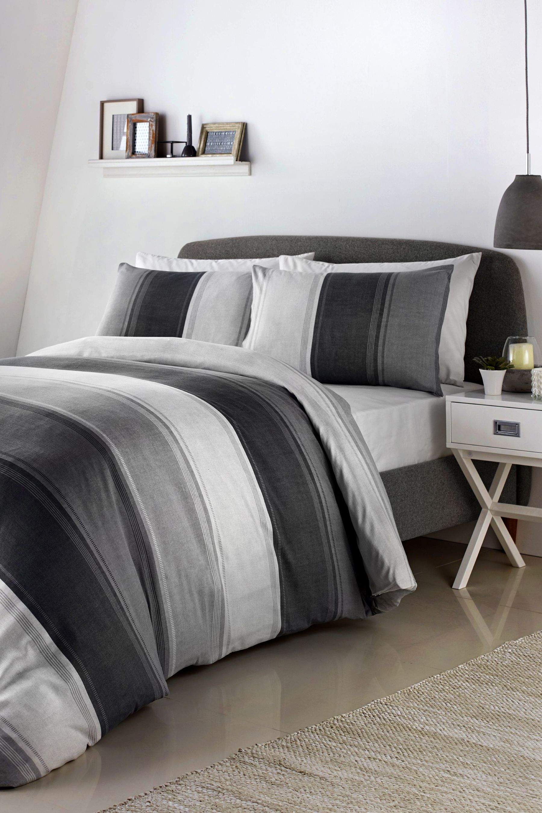Buy Fusion Grey Betley Duvet Cover and Pillowcase Set from the Next UK ...