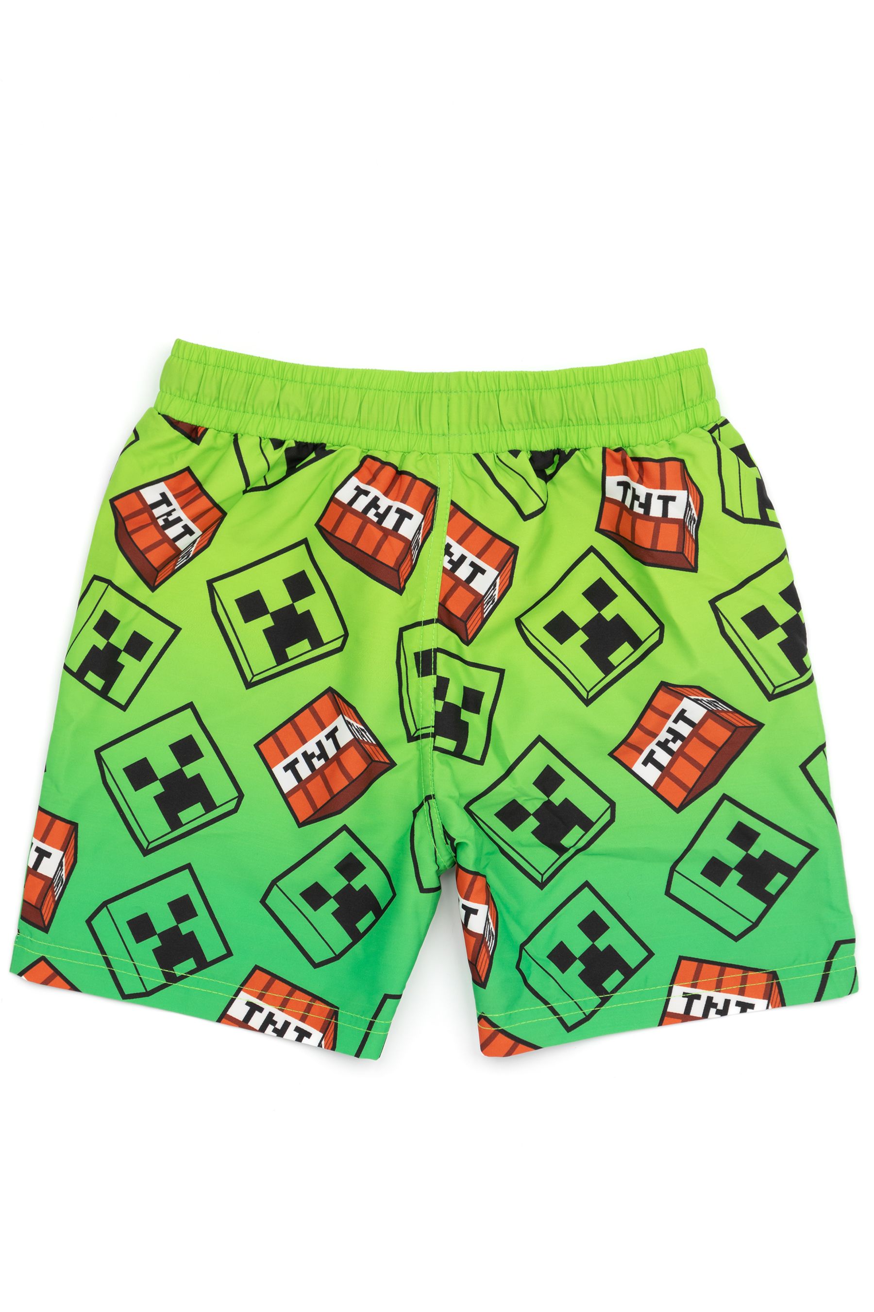Buy Vanilla Underground Green Boys Minecraft Licencing Swim Shorts from ...