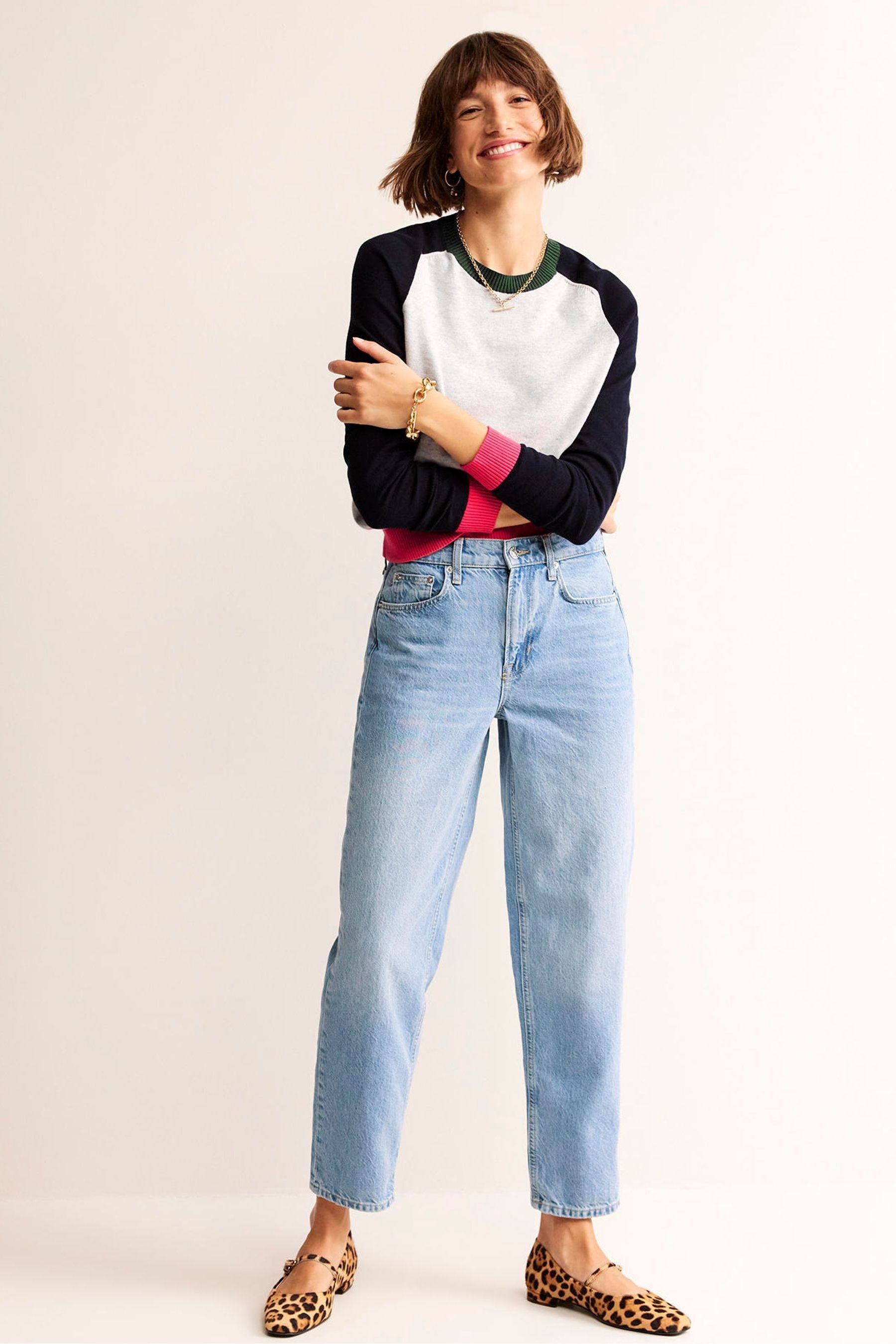 Buy Boden Grey Saddle Sleeve Jumper from the Next UK online shop