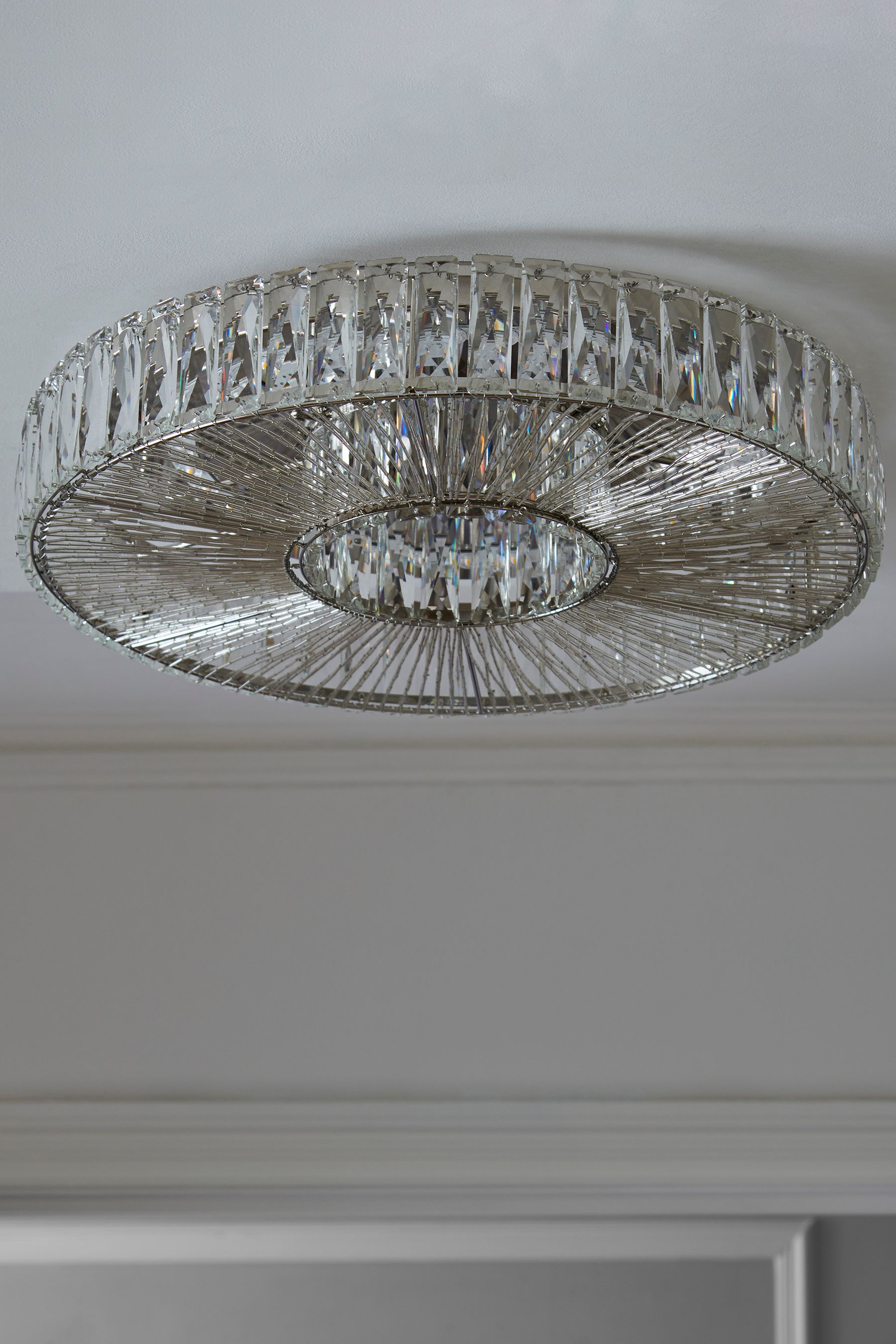Buy Clear Aria Extra Large Flush Ceiling Light Fitting from the Next UK ...