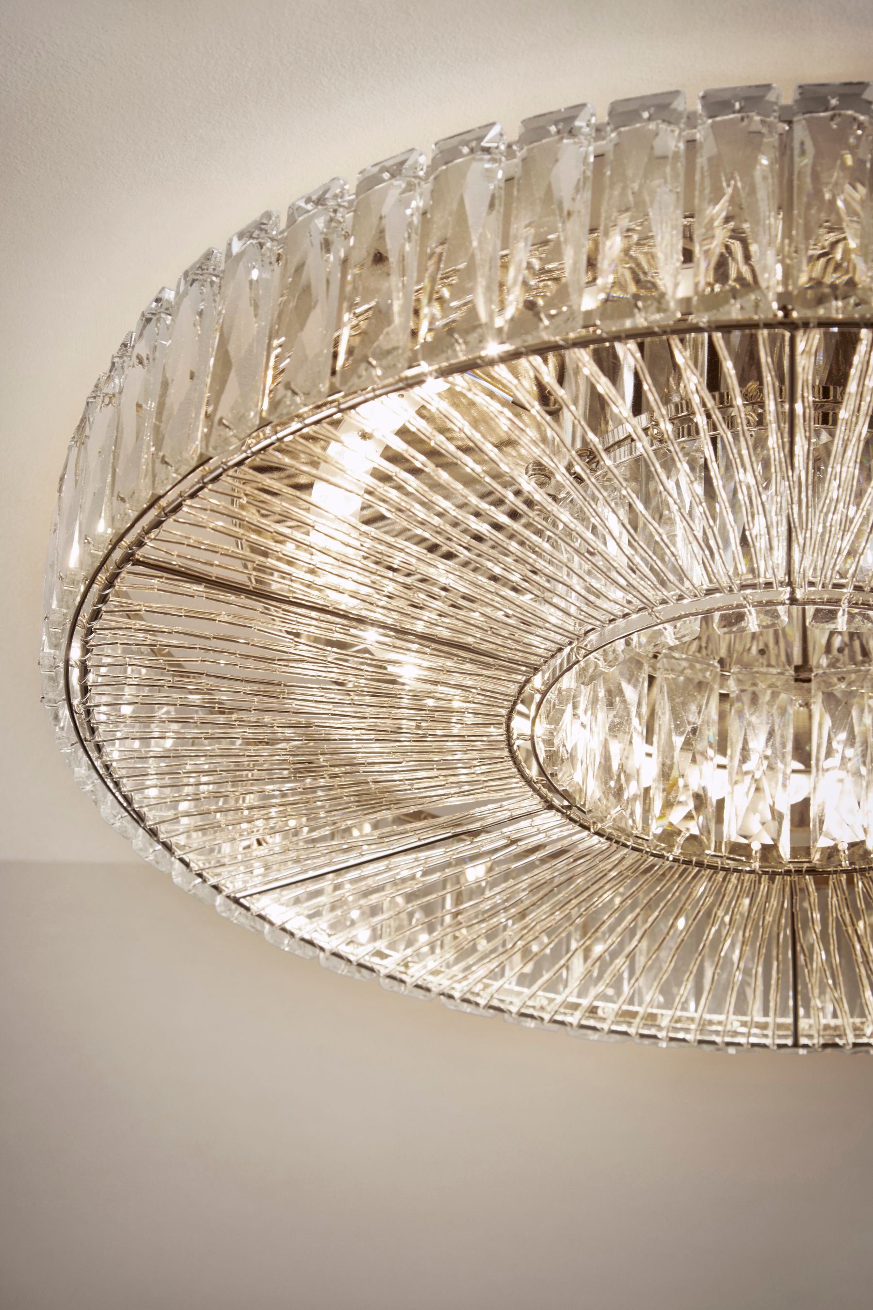 Buy Clear Aria Extra Large Flush Ceiling Light Fitting from the Next UK ...