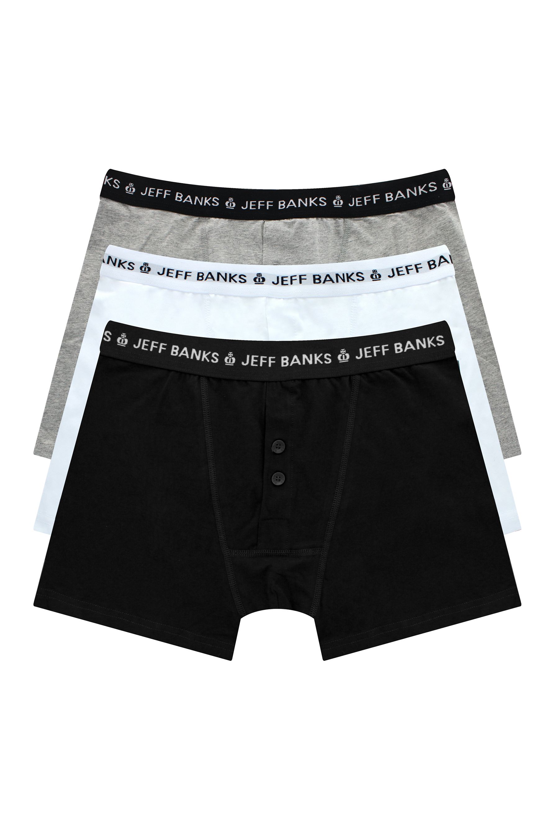Buy Jeff Banks Multi Classic Button Fly Boxers 3 PK from the Next UK ...