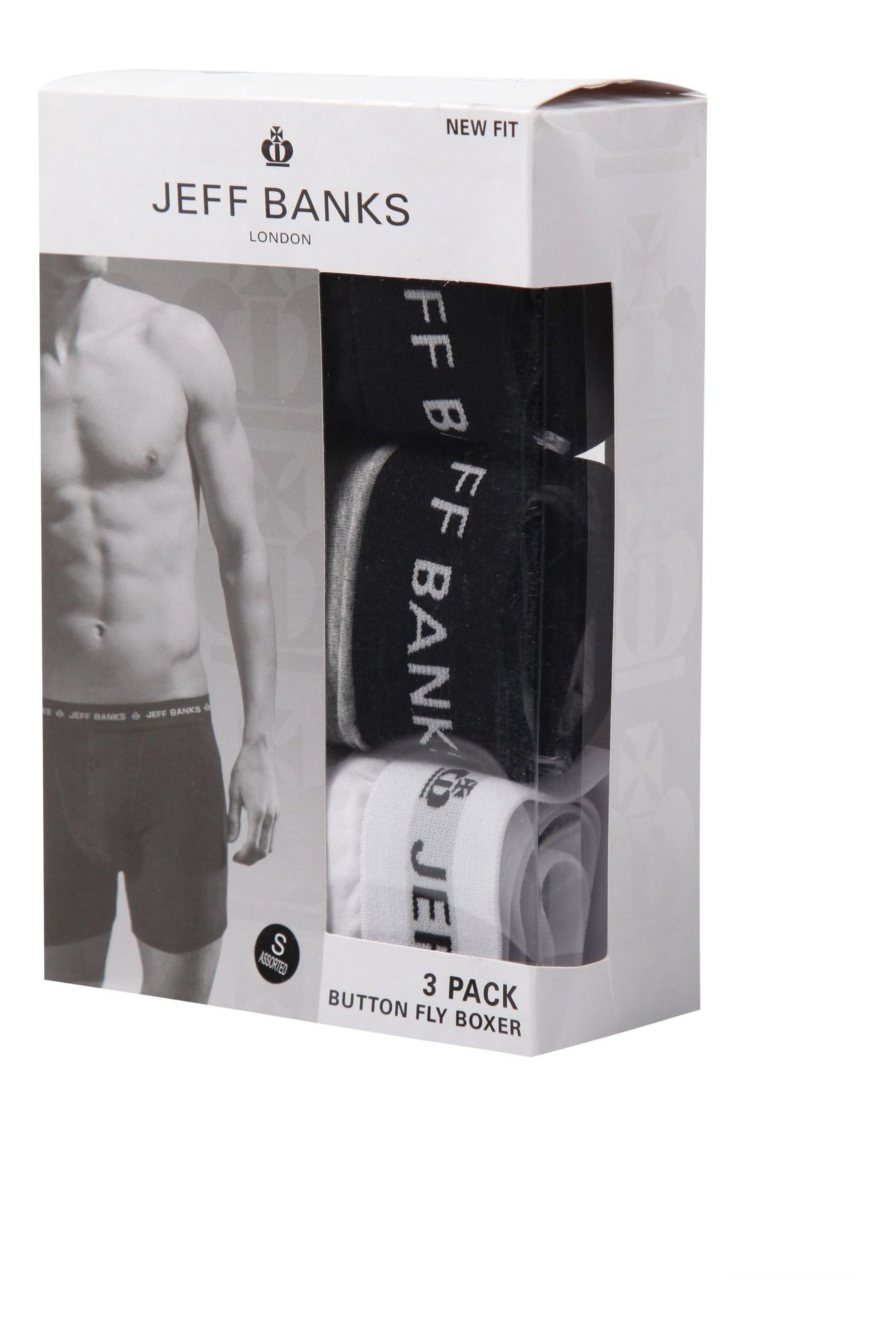 Buy Jeff Banks Multi Classic Button Fly Boxers 3 PK from the Next UK ...