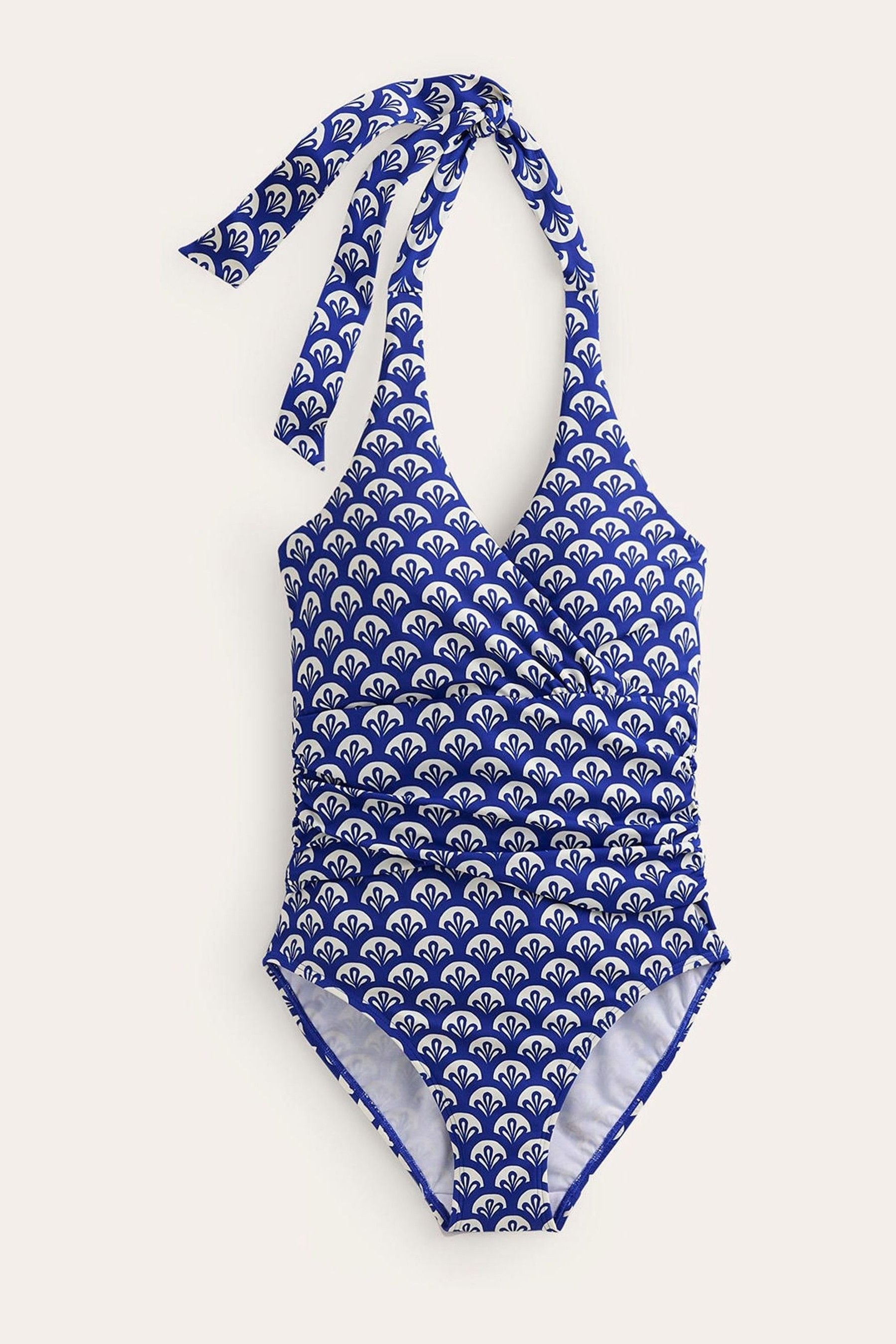 Buy Boden Blue Levanzo Ruched Halter Swimsuit from the Next UK online shop