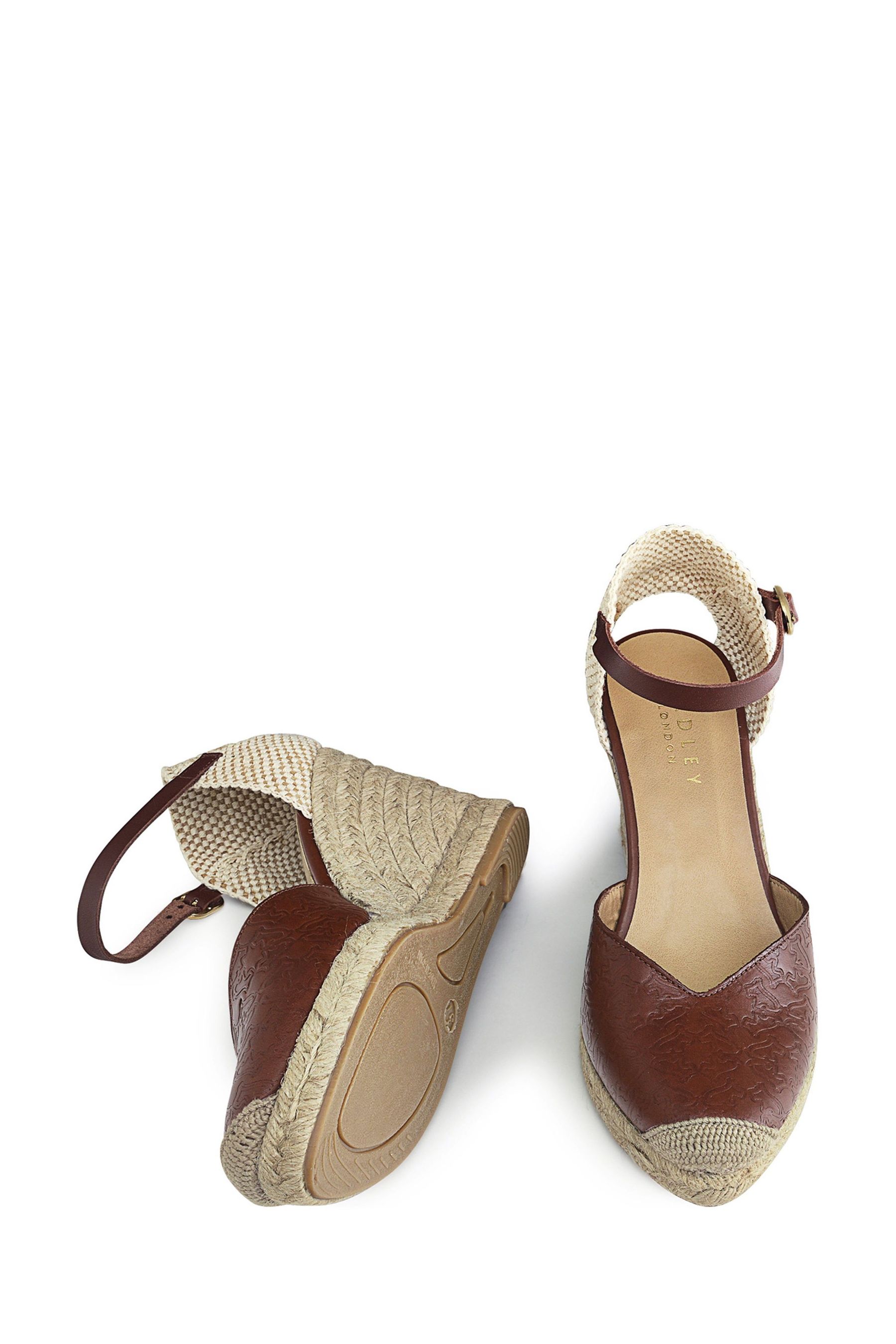 Buy Radley London Brown Glasshouse Street Heirloom Embossed Espadrille ...