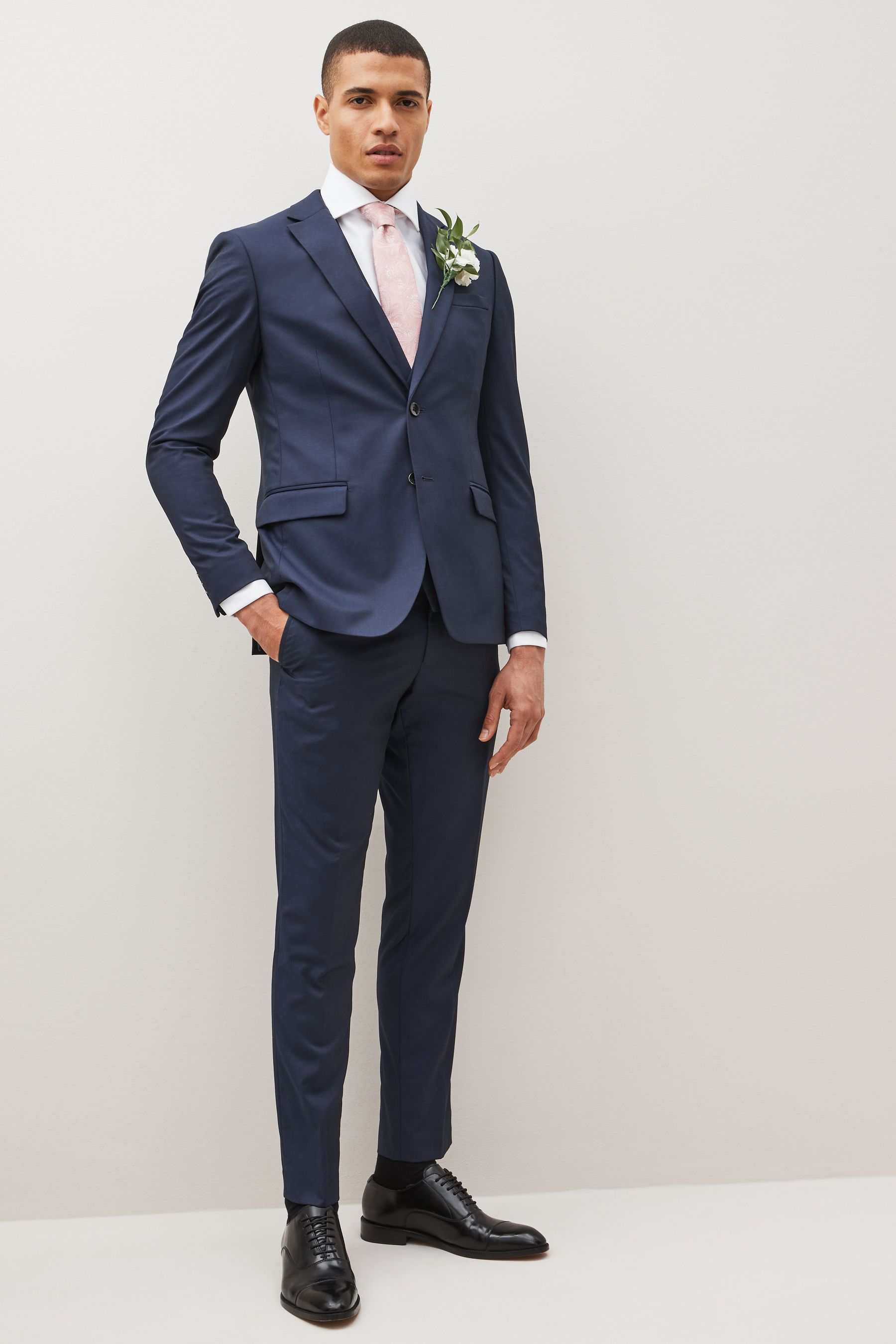 Buy MOSS Ink Blue Slim Fit Suit: Jacket from the Next UK online shop