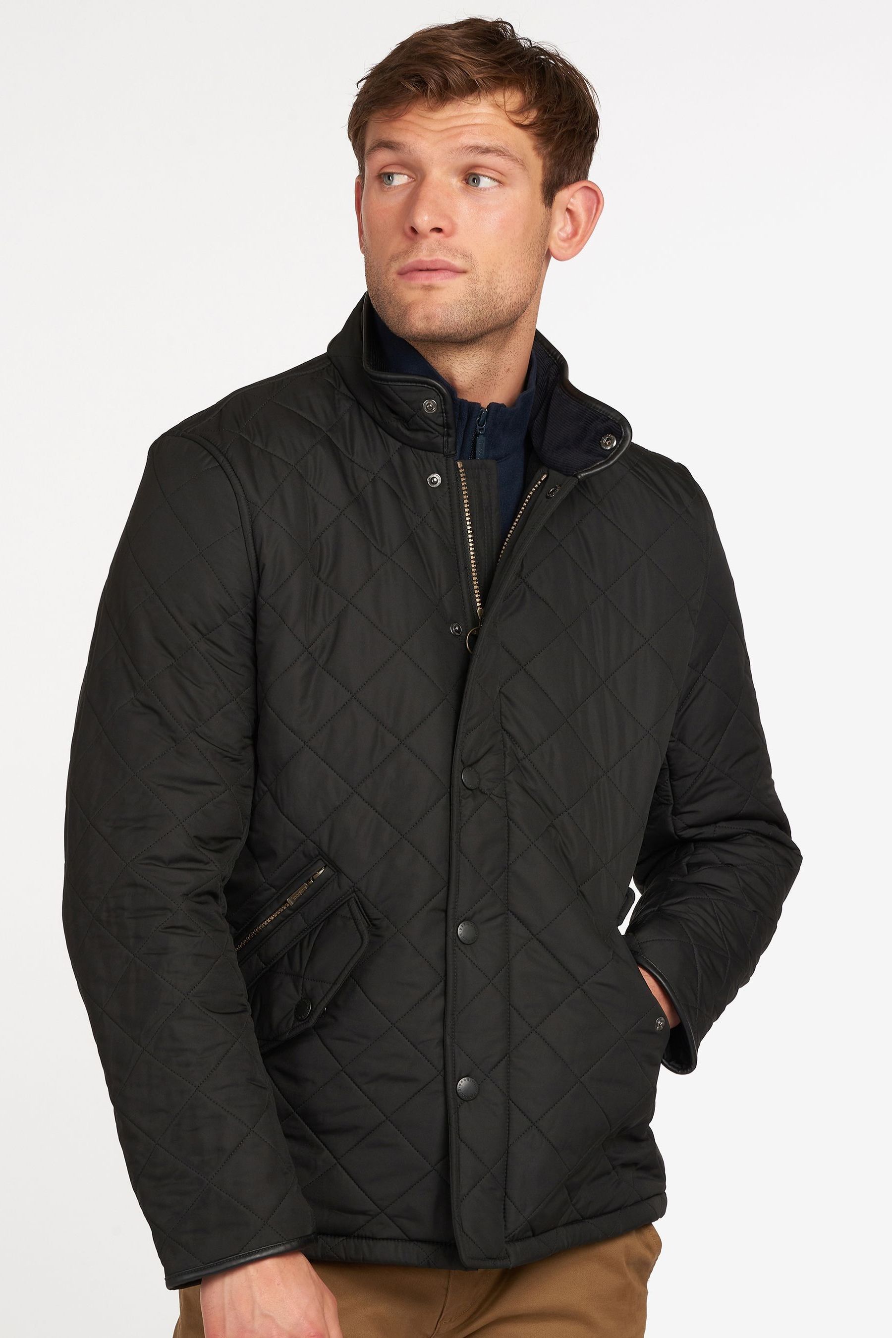 Buy Barbour® Black Powell Quilted Jacket from the Next UK online shop