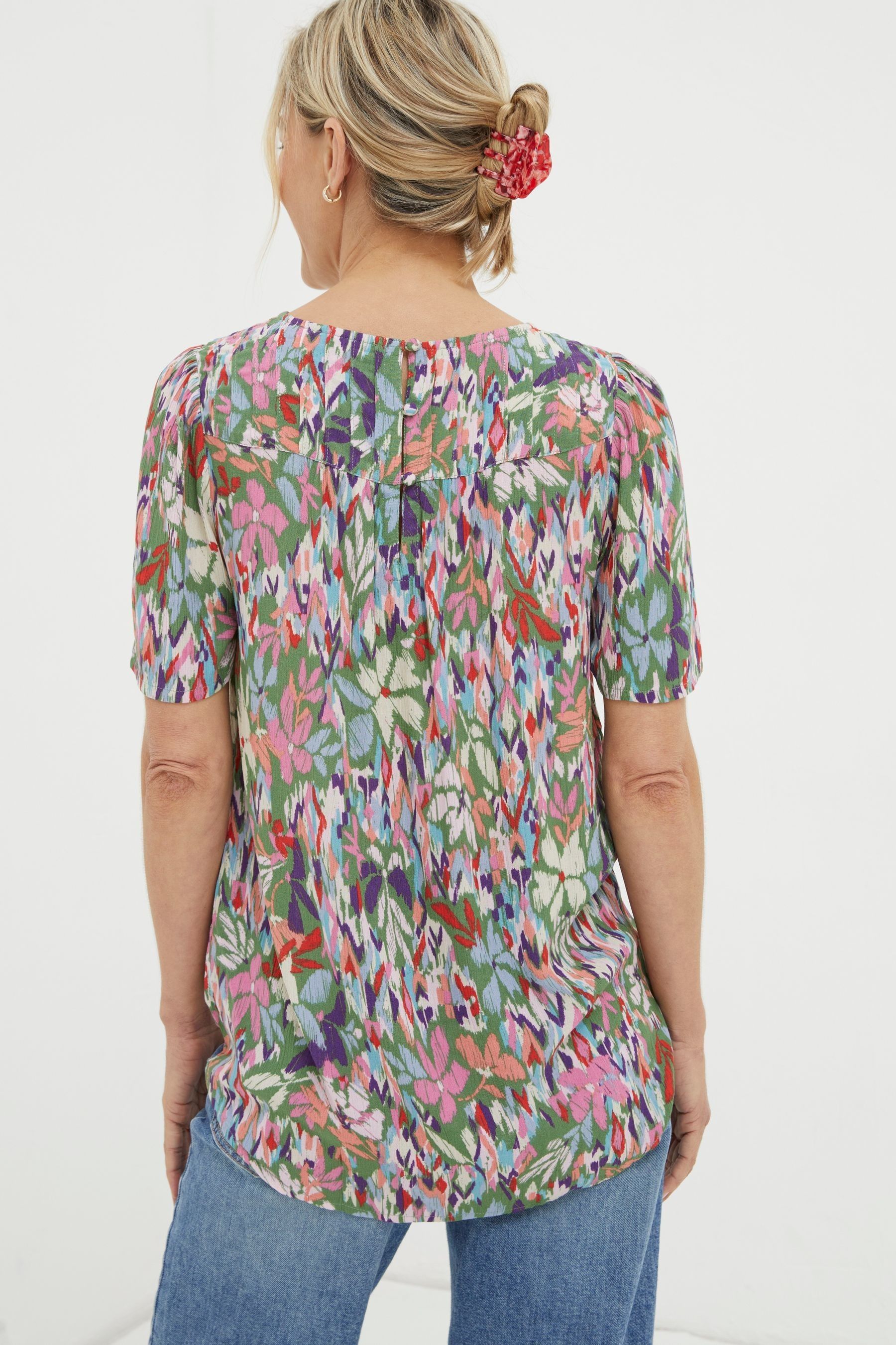Buy FatFace Green Expressive Floral Blouse from the Next UK online shop
