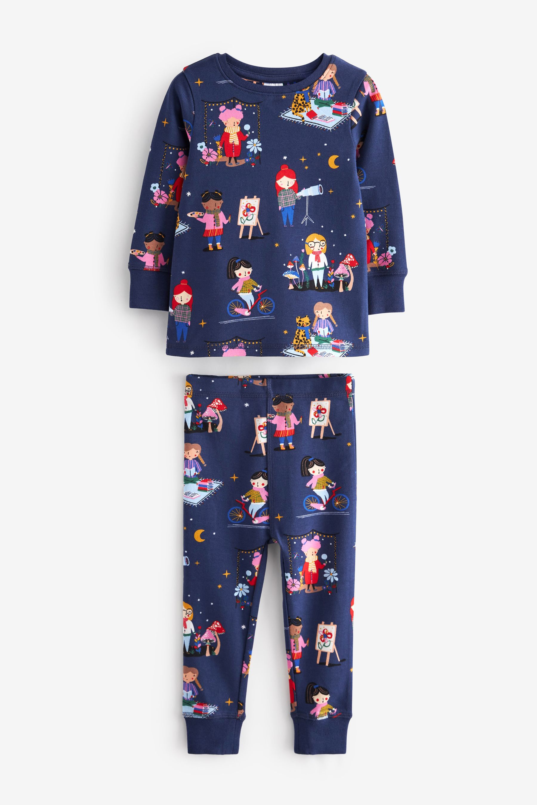 Buy Charcoal Grey/Pink Girl Pyjamas 3 Pack (9mths-8yrs) from Next Australia