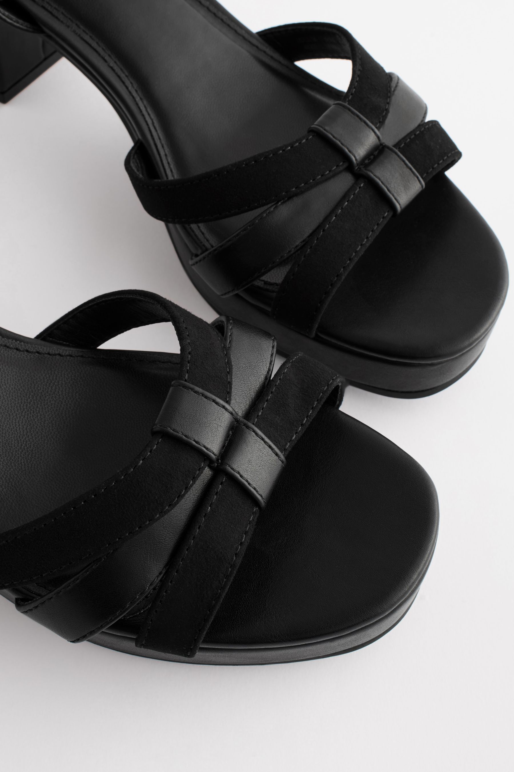 Buy Black Forever Comfort® Low Platform Heels from the Next UK online shop