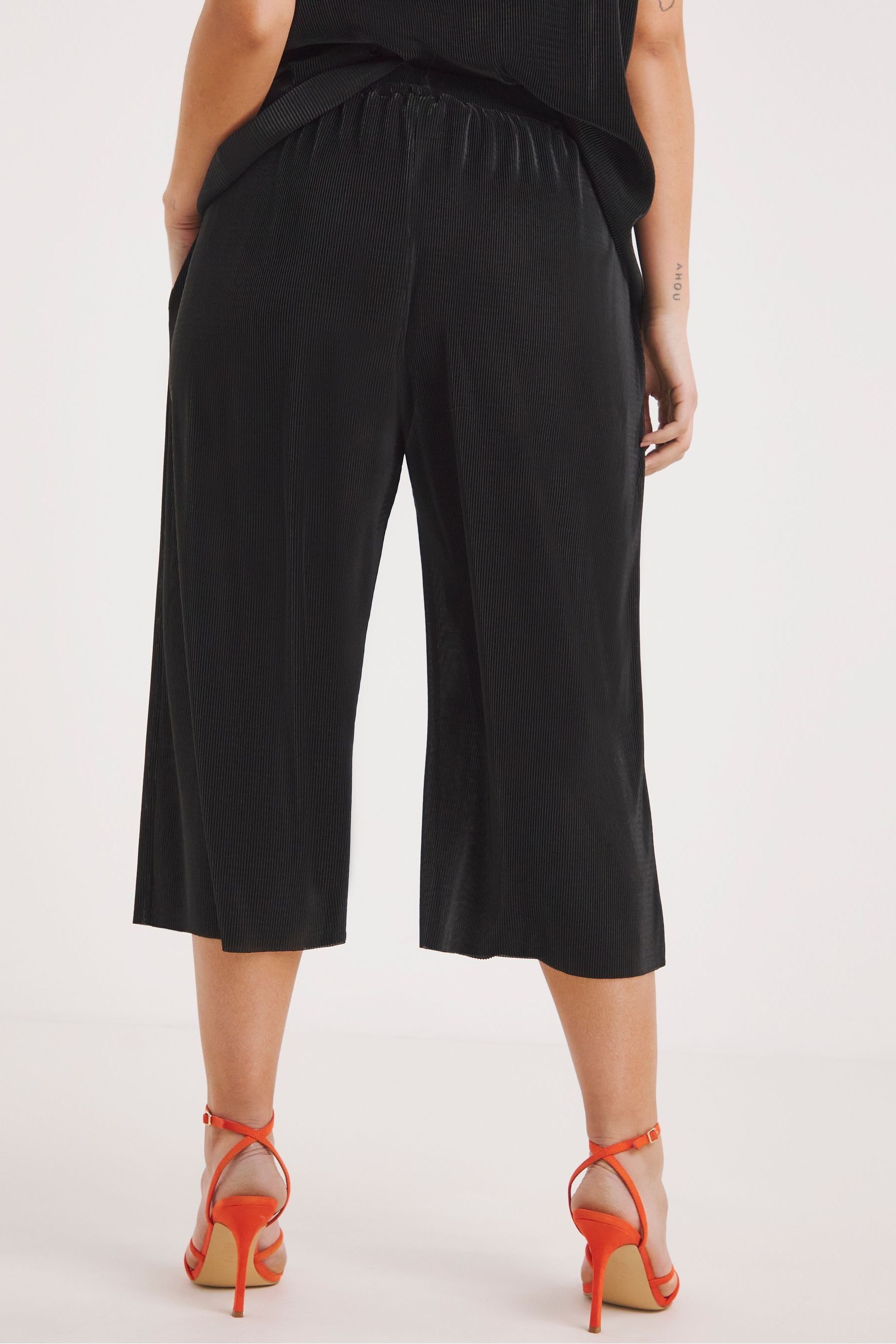 Buy Simply Be Plisse Black Culottes from Next USA