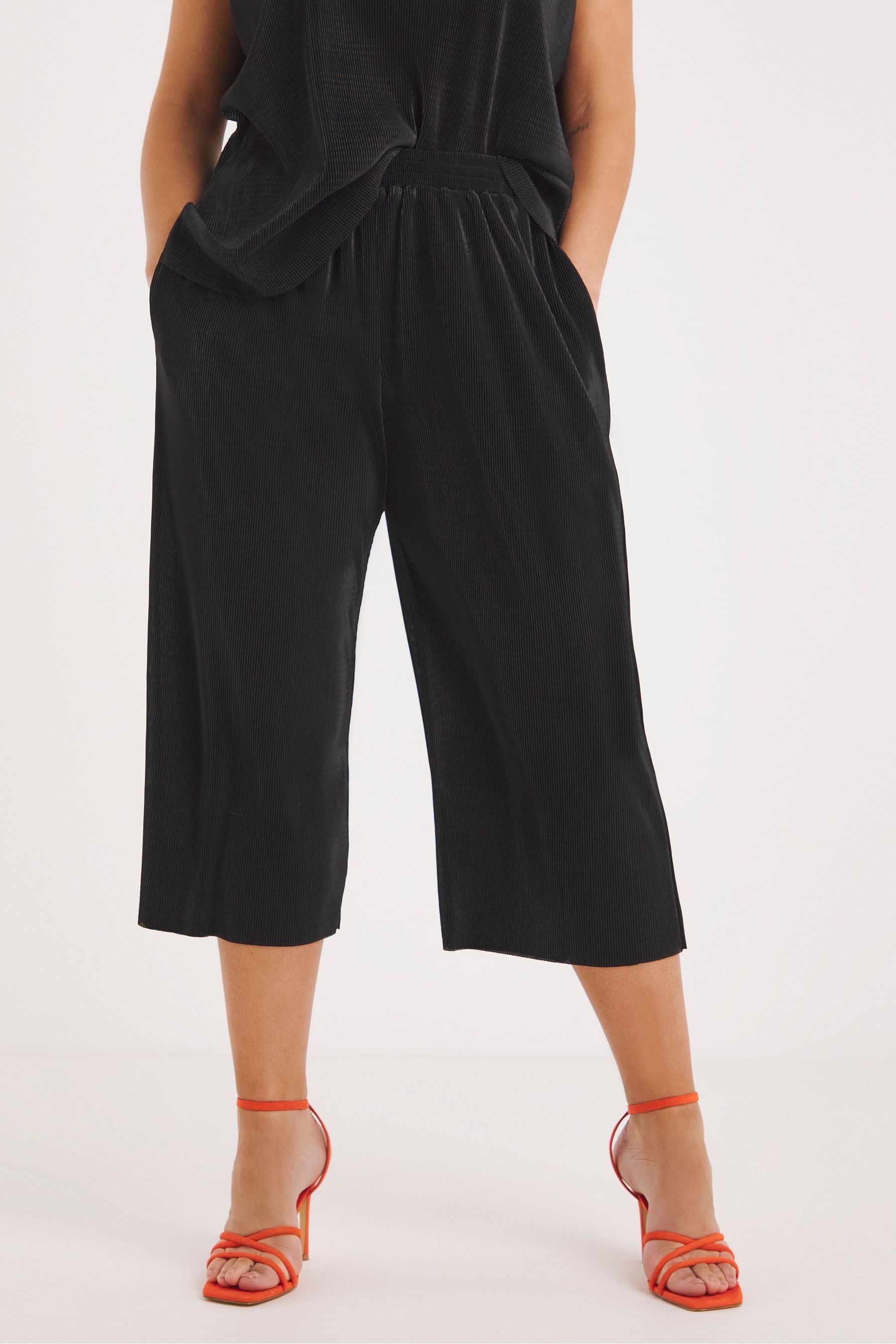 Buy Simply Be Plisse Black Culottes from Next USA