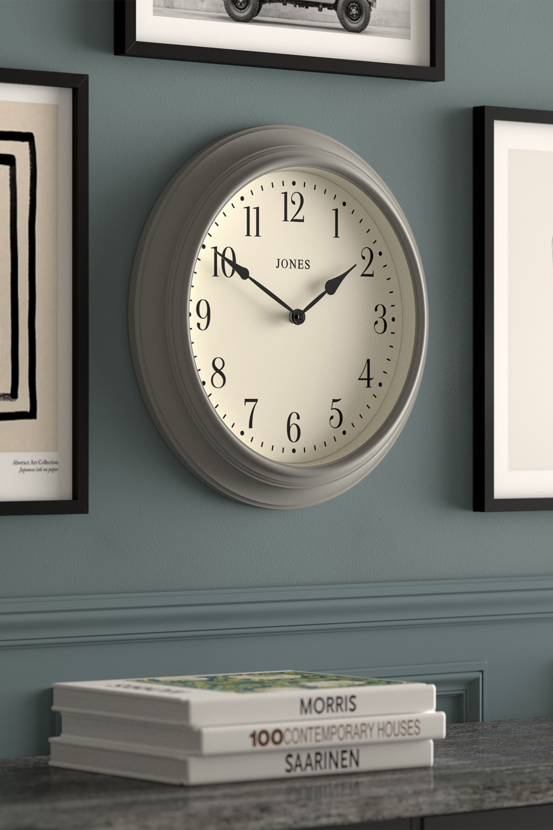 Buy Jones Clocks Grey A Classic Wall Clock from the Next UK online shop