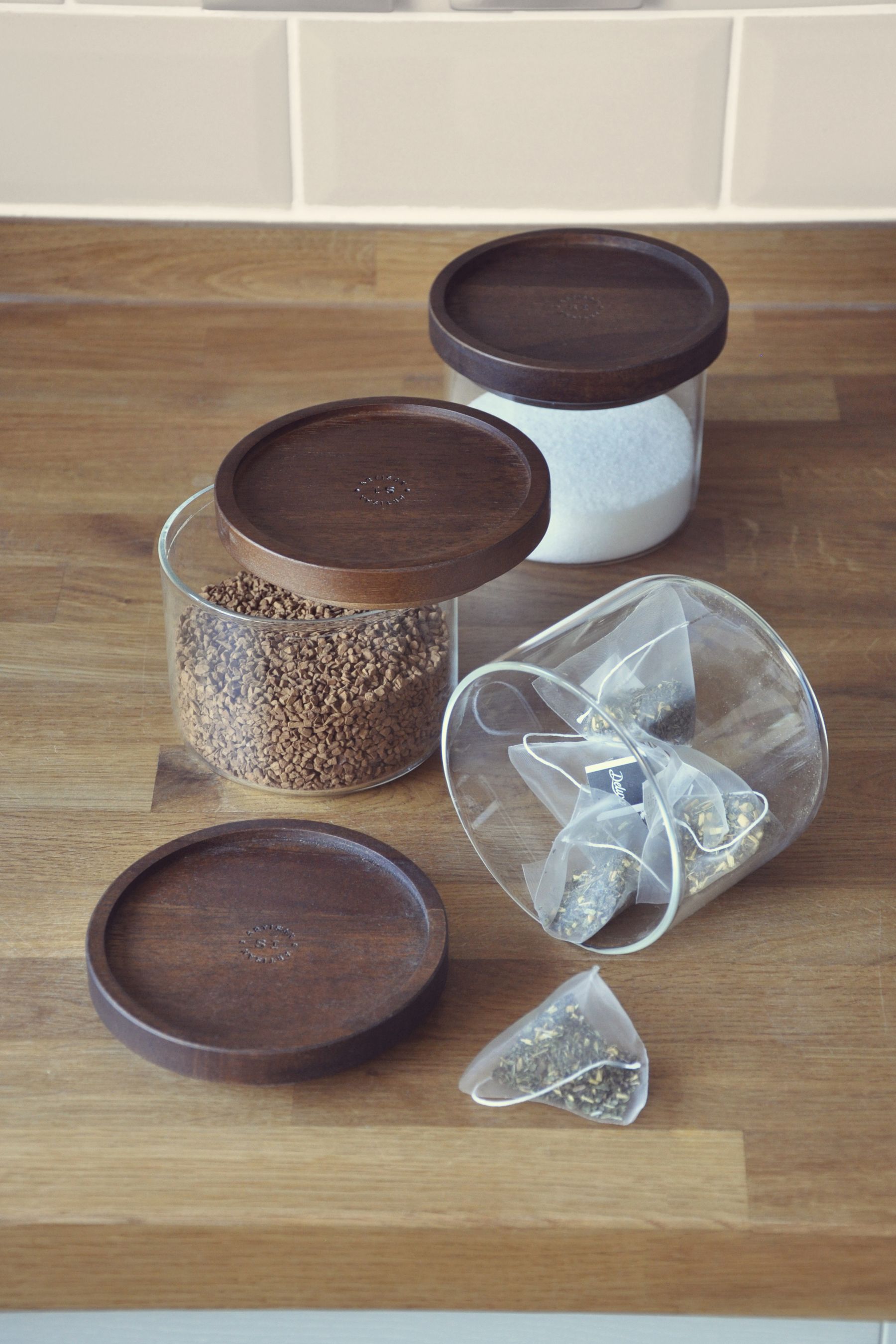 Buy Artisan Street Set of 3 Clear Stacking Storage Jar Set from the ...