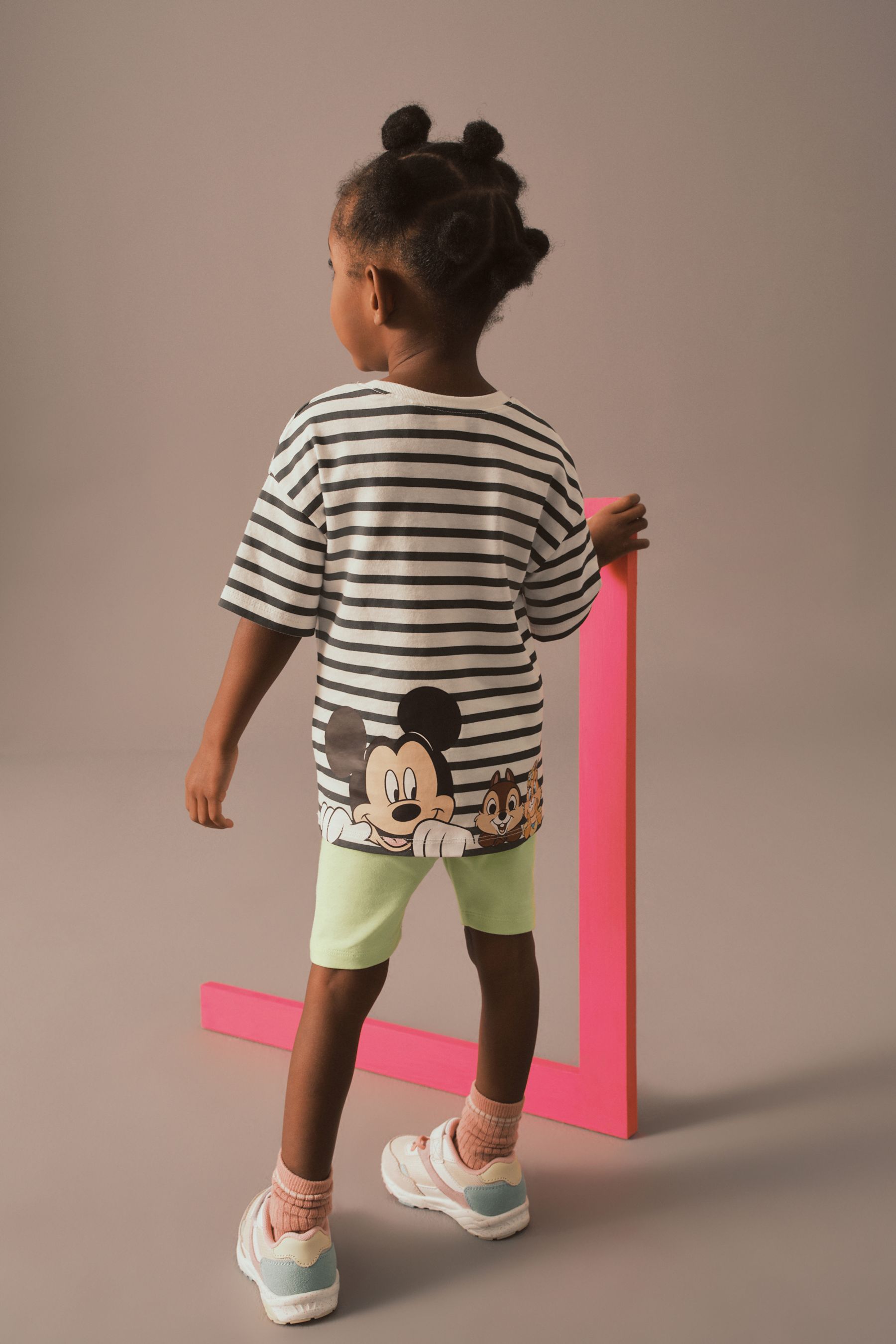 Buy Black/White Minnie Mouse Cycle Shorts and T-Shirt Set (3mths-7yrs ...