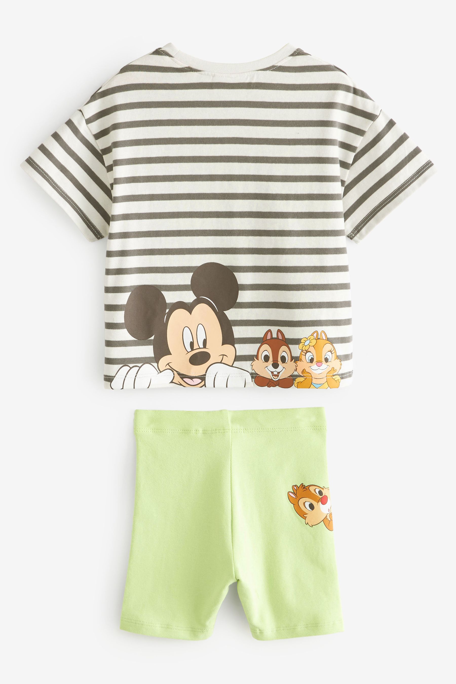 Buy Black/White Minnie Mouse Cycle Shorts and T-Shirt Set (3mths-7yrs ...