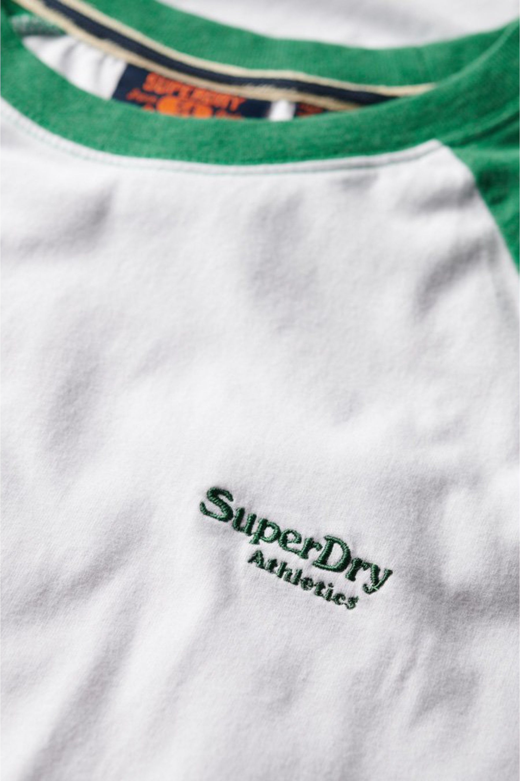 Buy Superdry Green Essential Logo Baseball T-Shirt from the Next UK ...