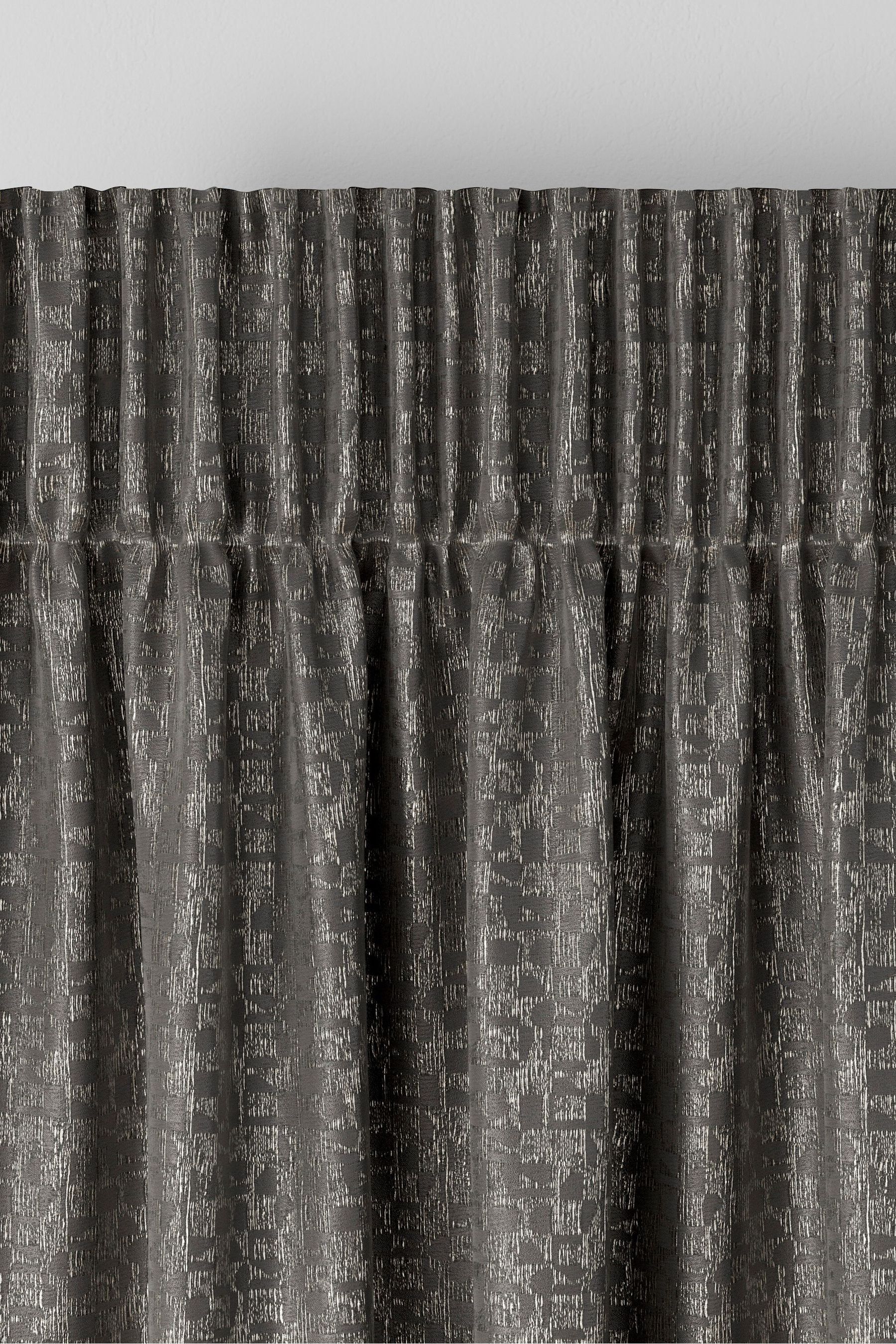 Buy Grey Geo Texture Made To Measure Curtains from the Next UK online shop