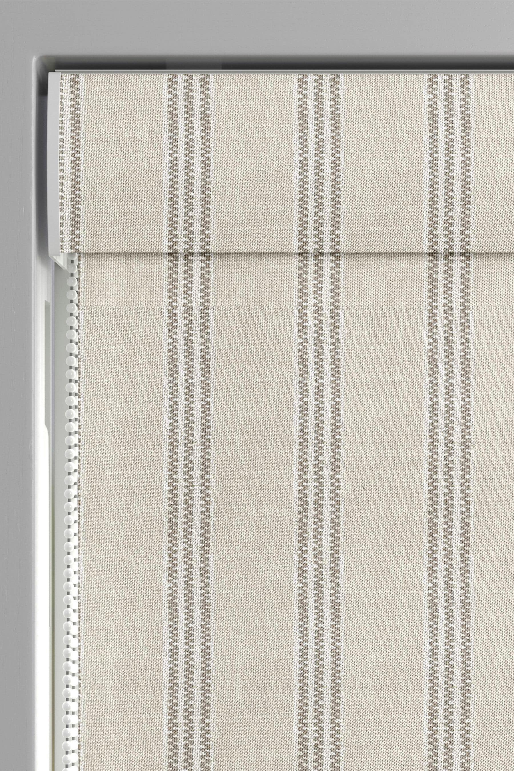 Buy Emily Bond Natural George Stripe Made to Measure Roman Blinds from ...
