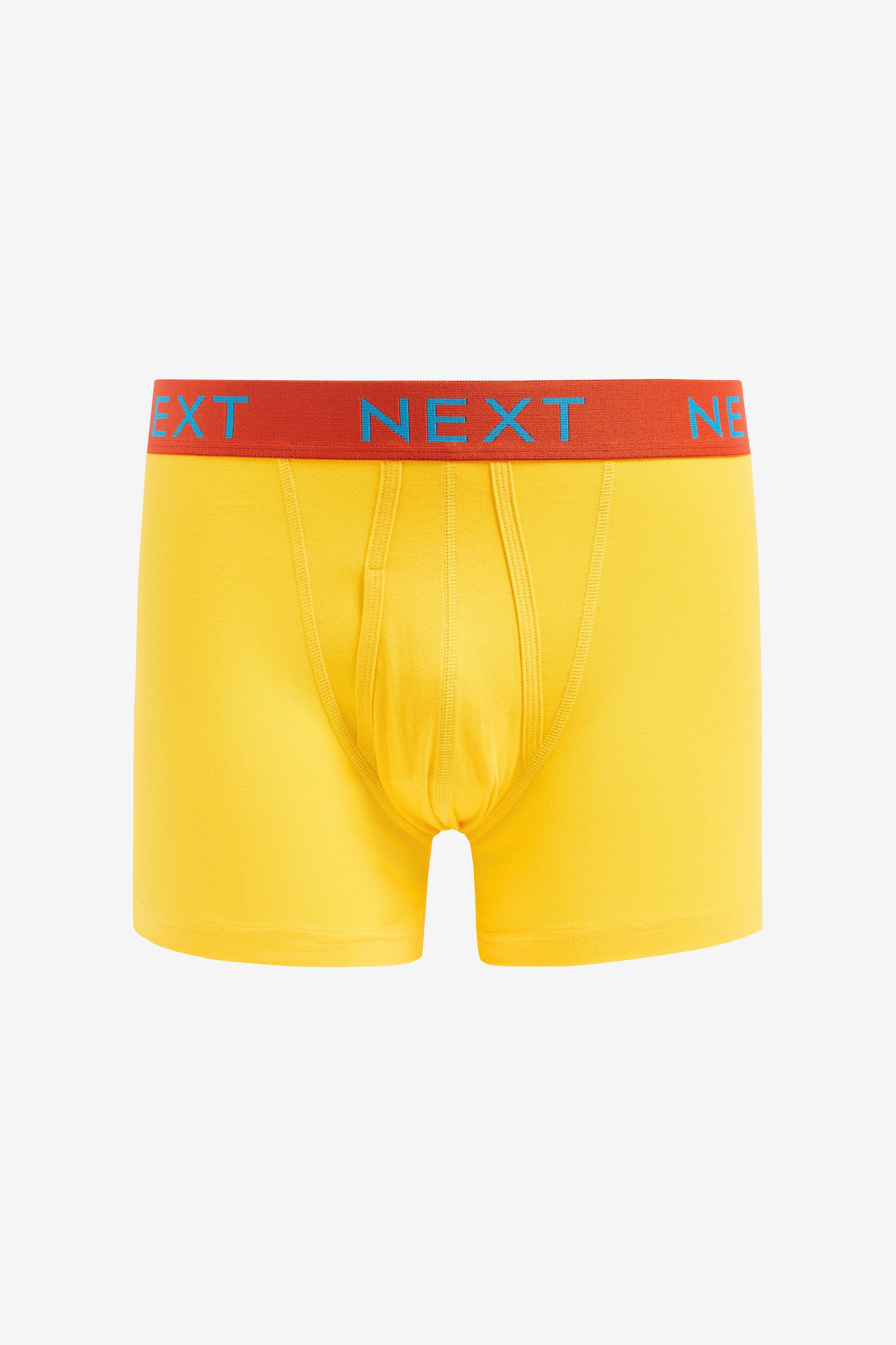 Buy Bright Contrast Colour Waistband 10 pack A-Front Boxers from the ...