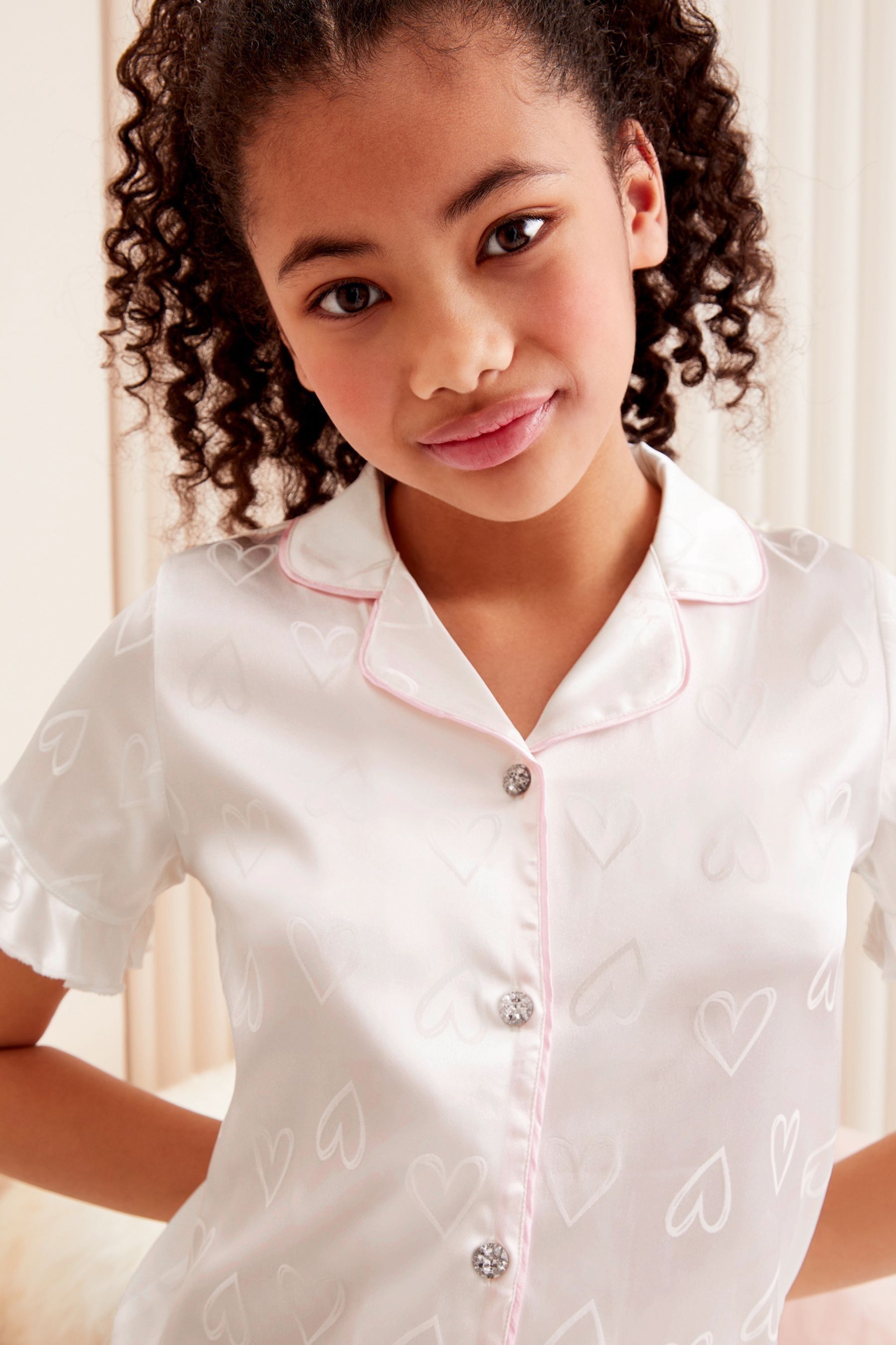 Buy Lipsy White Satin Pyjamas from the Next UK online shop