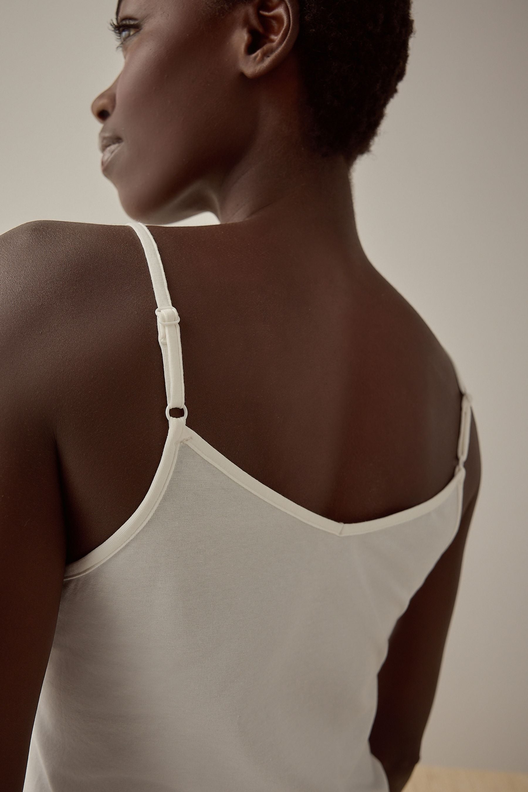 Buy Black/White Cotton Slips 2 Pack from Next Australia