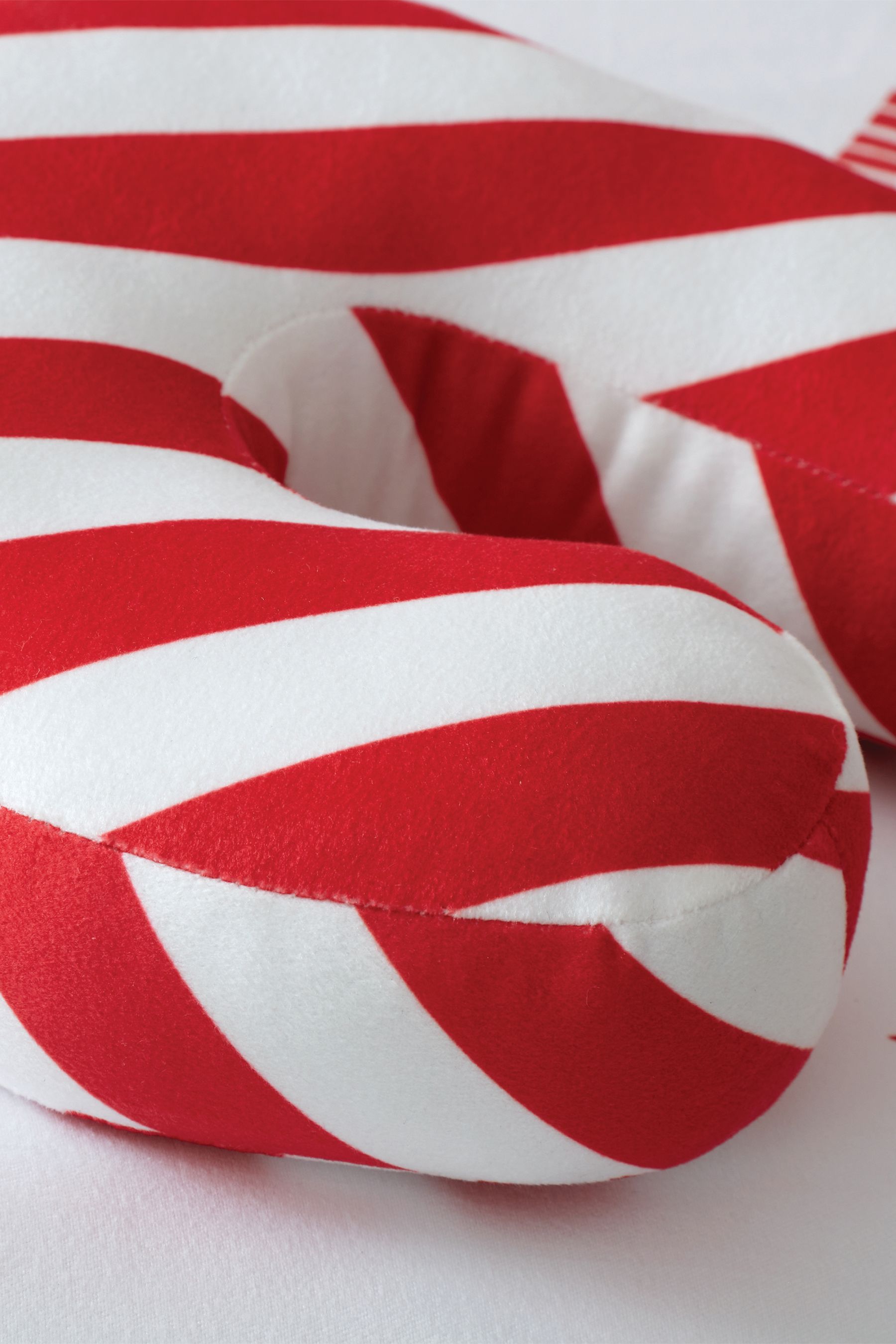 Buy Catherine Lansfield Red Christmas Candy Cane Fleece Shaped Cushion ...