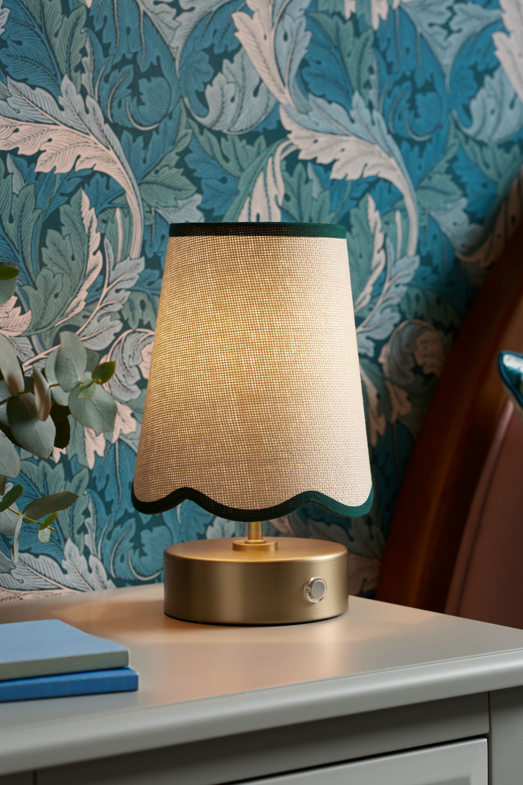 Buy Clarke and Clarke Brass Isla Rechargeable Touch Lamp from the Next ...
