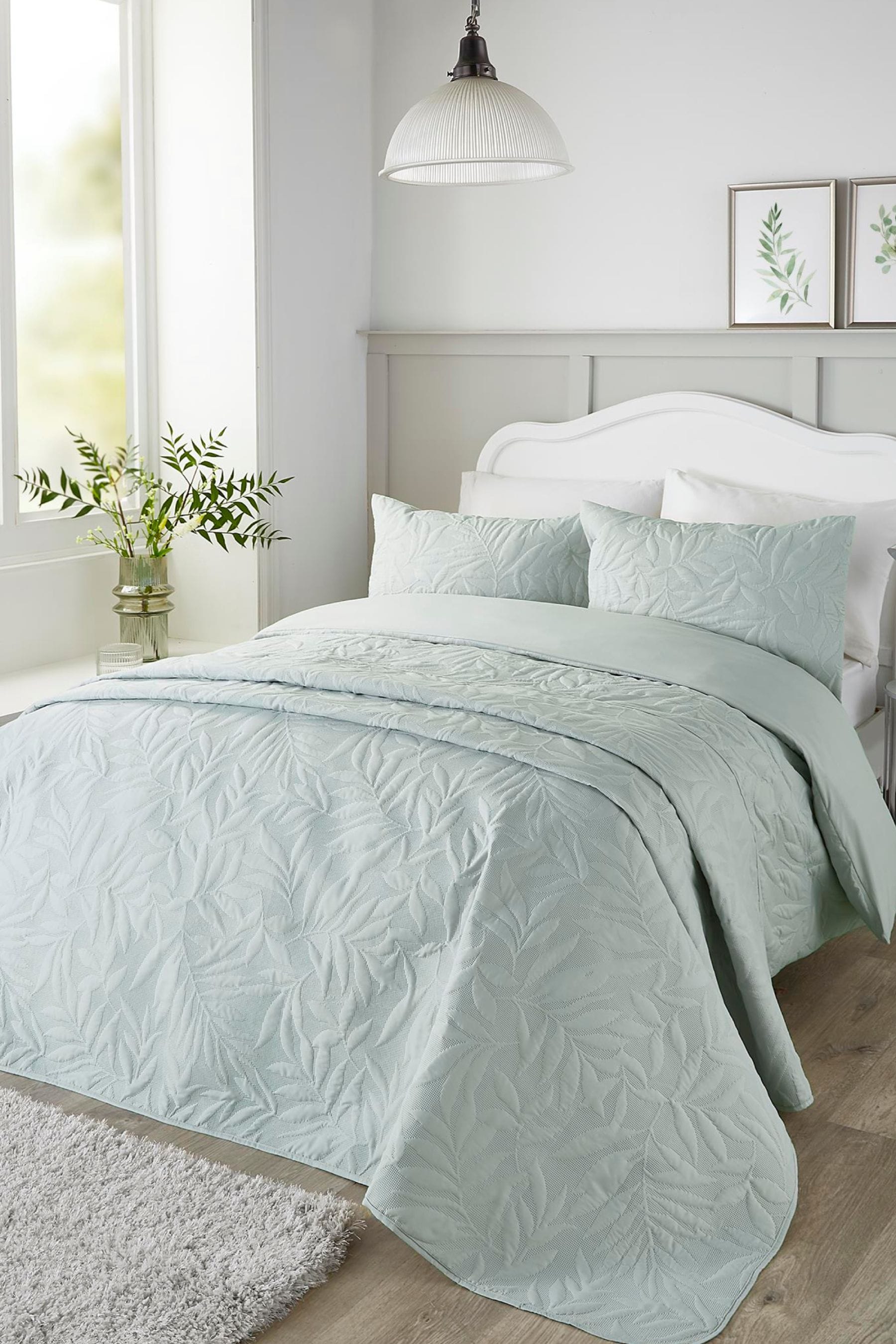 Buy Serene Green Luana Bedspread from the Next UK online shop