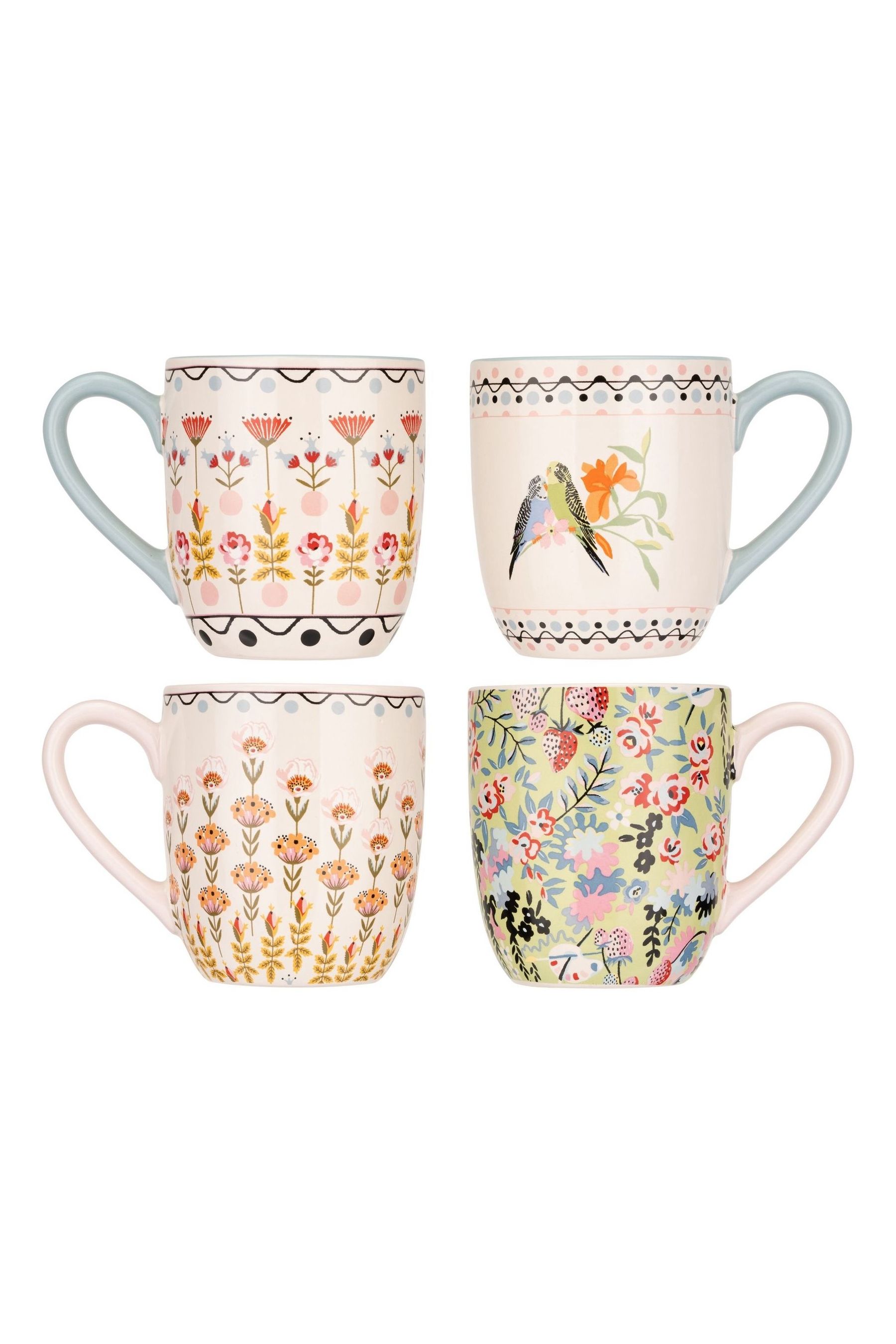 Buy Cath Kidston Set of 4 Cream Breakfast Mugs from the Next UK online shop