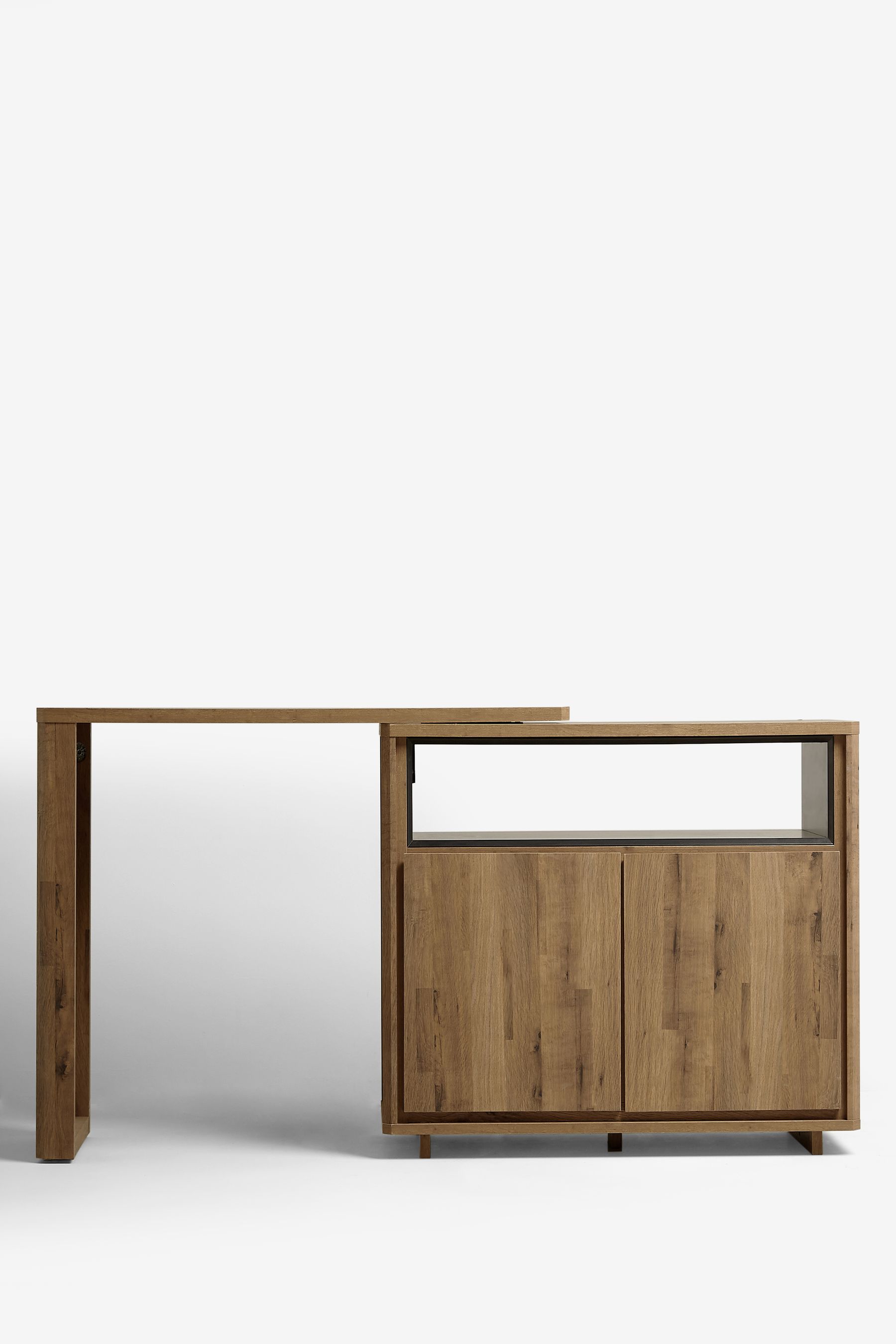 Buy Dark Bronx Oak Effect Swivel Desk from the Next UK online shop