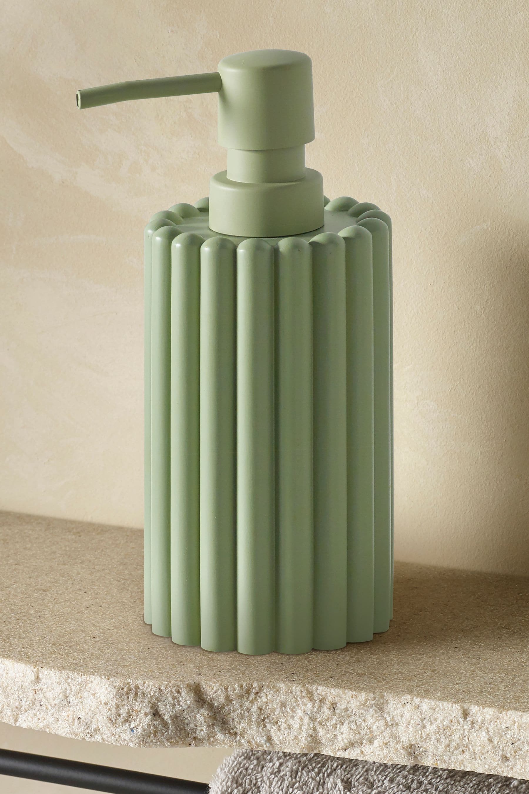 Buy Sage Green Rib Soap Dispenser from the Next UK online shop