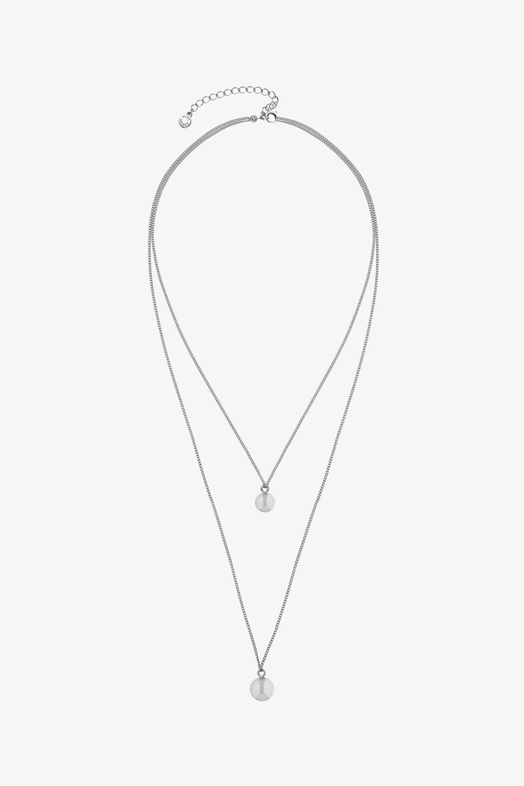 Buy Mint Velvet Silver Tone Double Necklace from the Next UK online shop