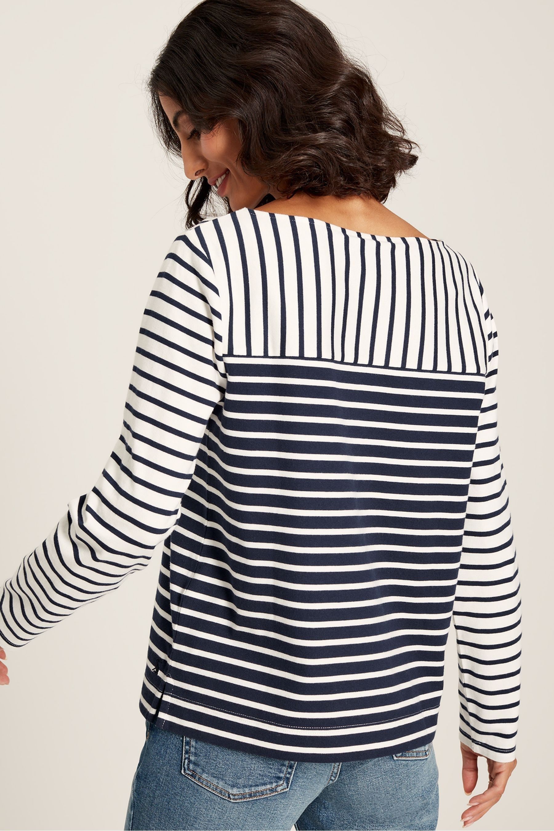 Buy Joules Harbour Navy Hotchpotch Long Sleeve Breton Top from the Next ...