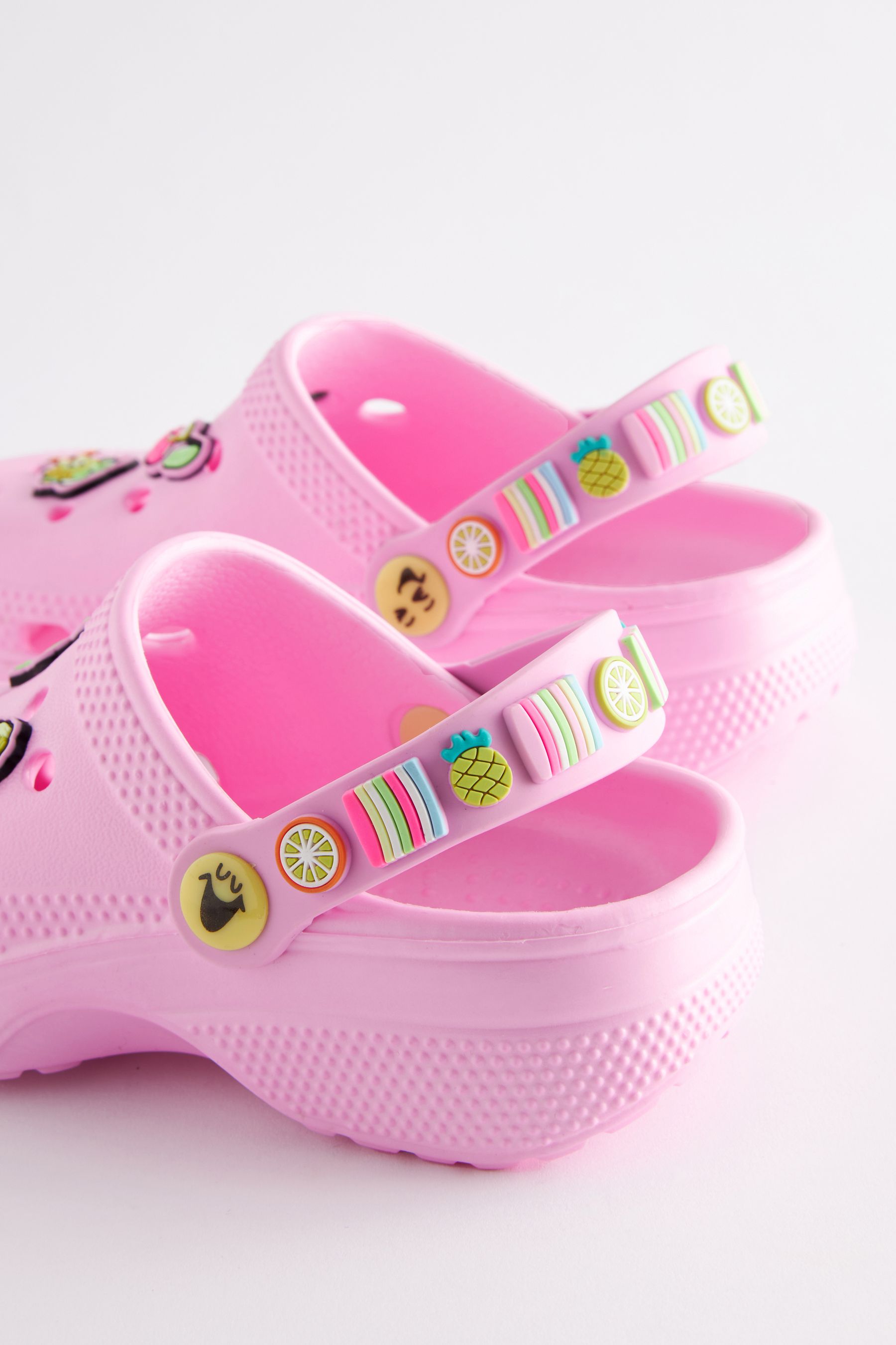 Buy Pink Character Badge Clogs from the Next UK online shop