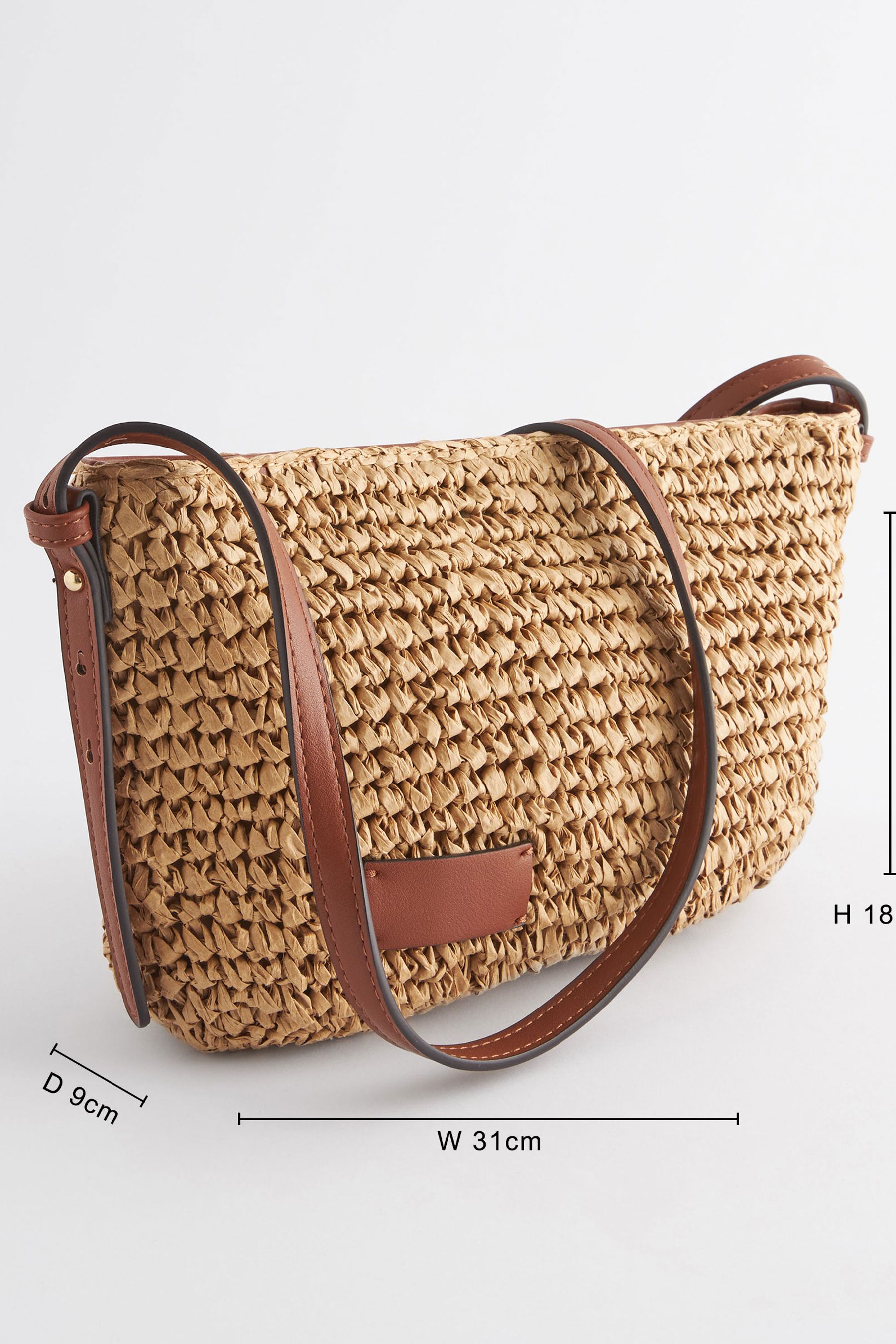 Buy Neutral Straw Cross-Body Bag from the Next UK online shop