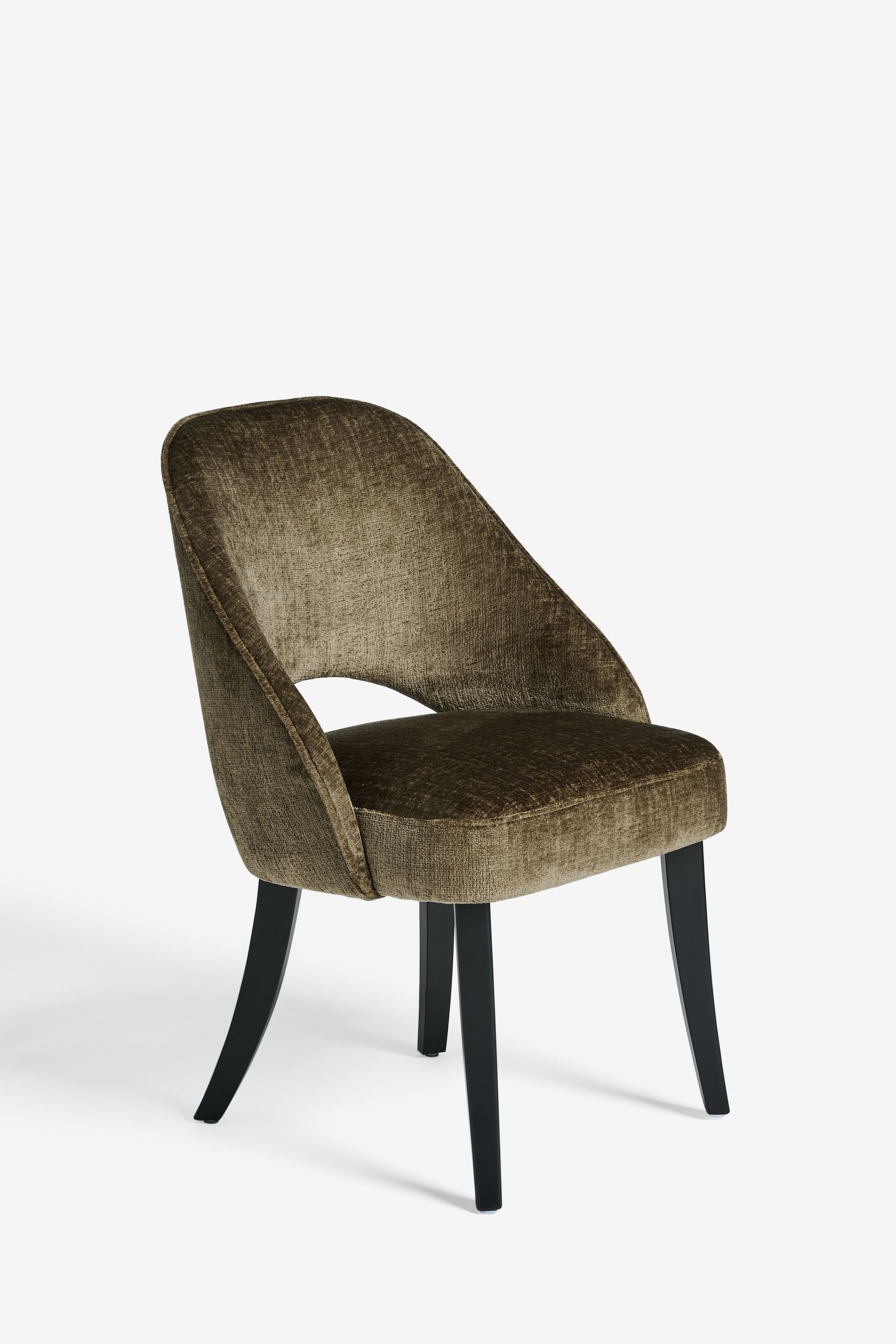Buy Set of 2 Plush Chenille Moss Green Remi Non Arm Dining Chairs from ...