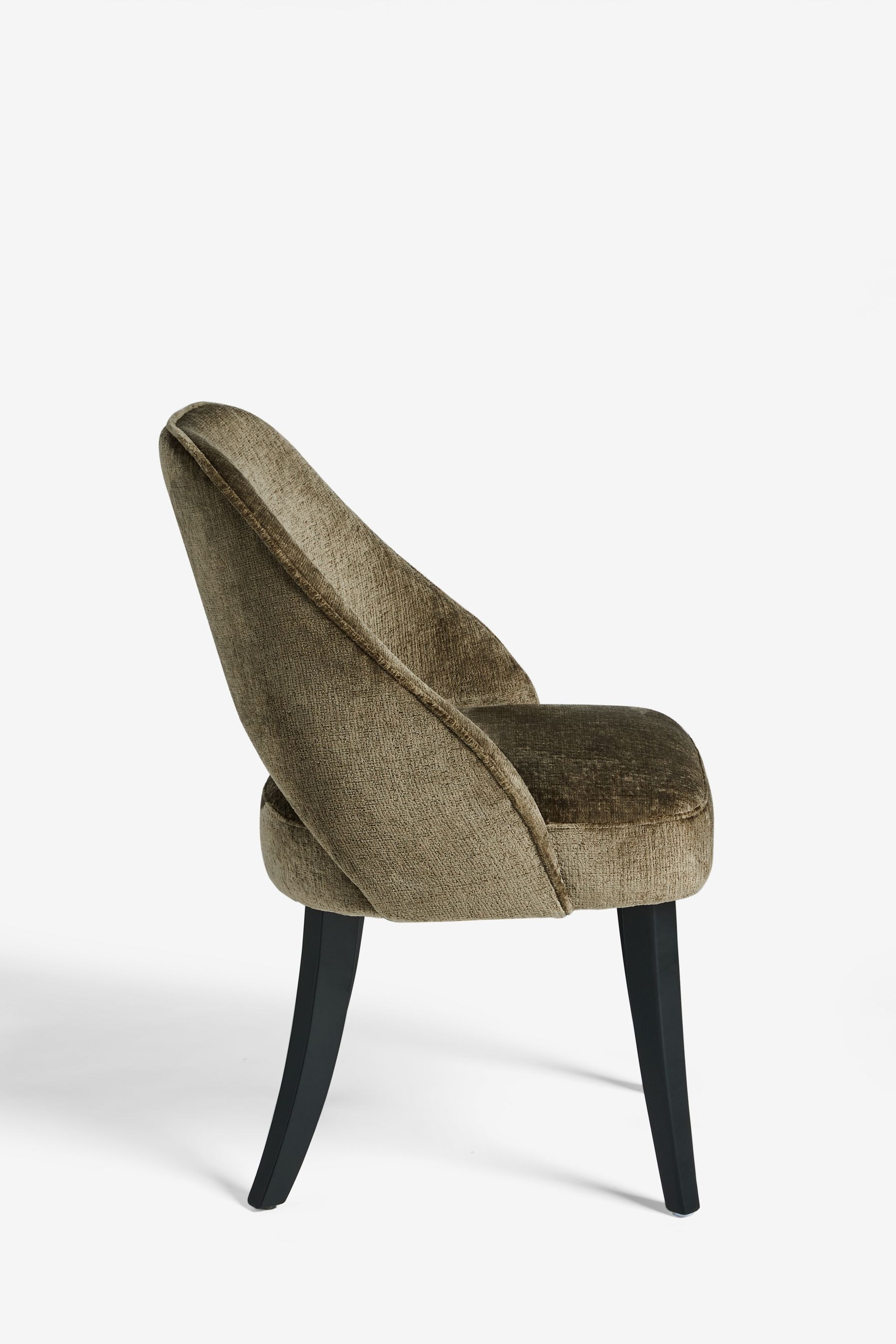 Buy Set of 2 Plush Chenille Moss Green Remi Non Arm Dining Chairs from ...