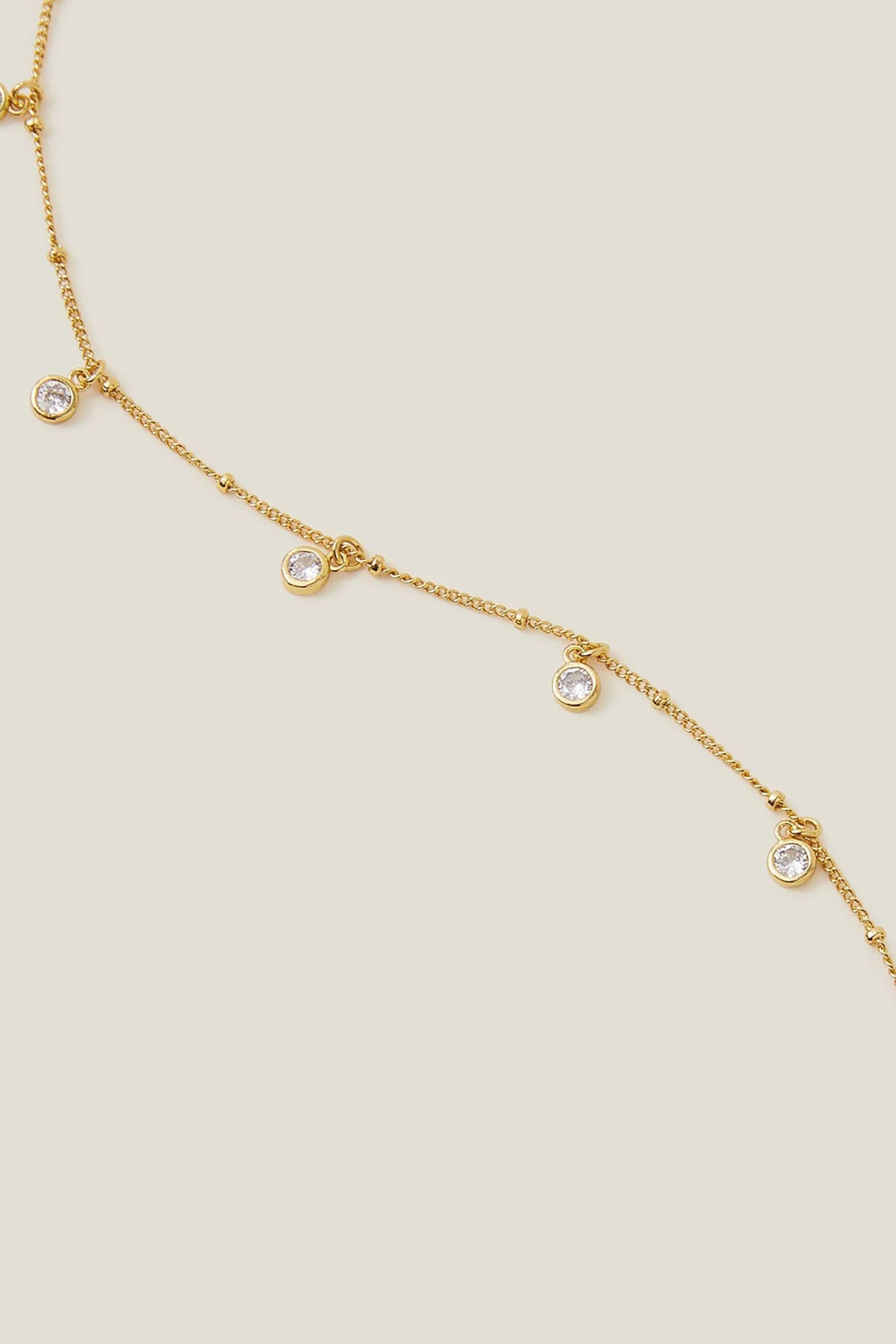 Buy Accessorize 14ct Gold Plated Crystal Station Necklace from the Next ...