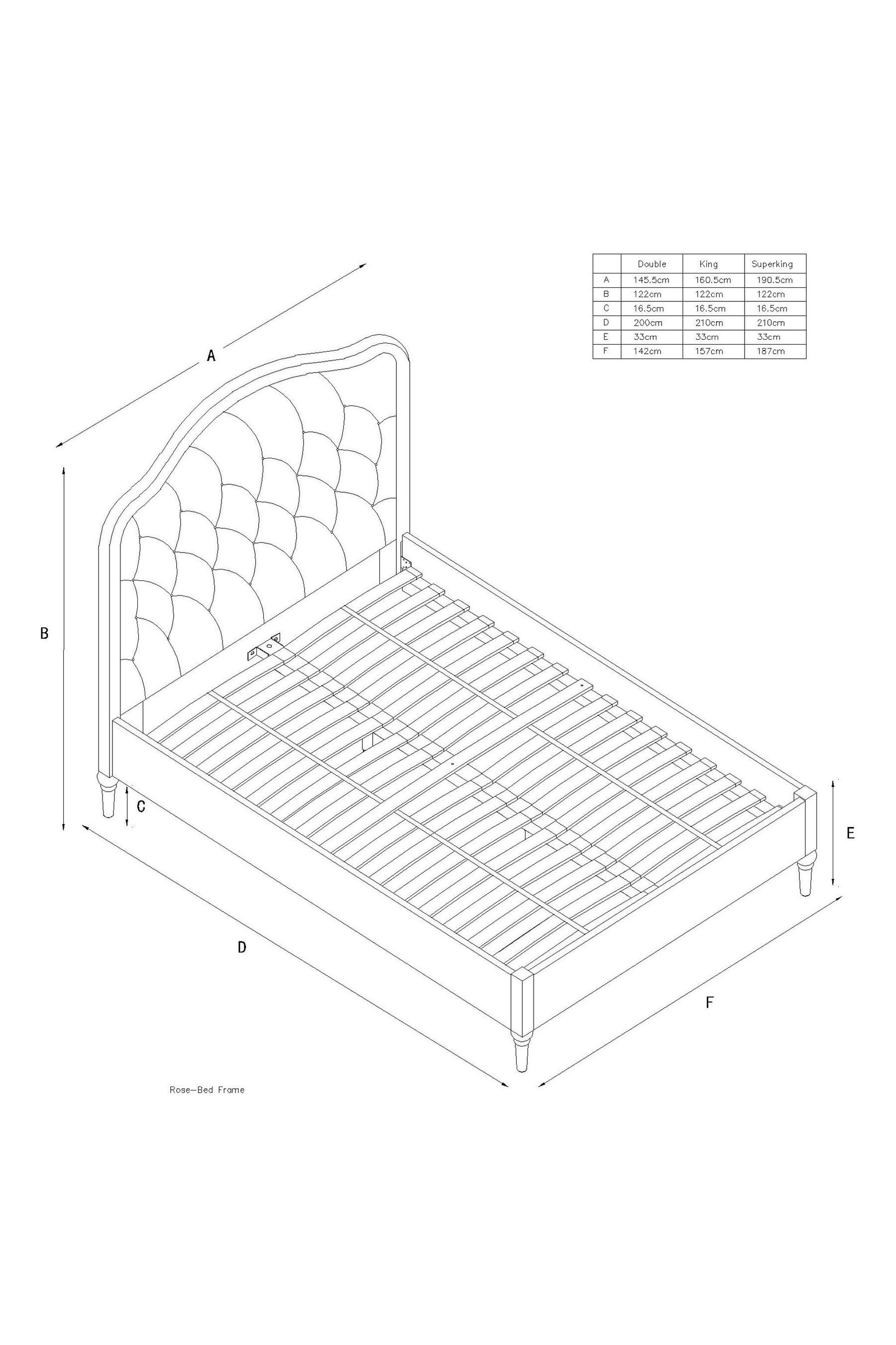 Buy Soft Texture Light Natural Rose Wood Upholstered Bed Frame from the ...
